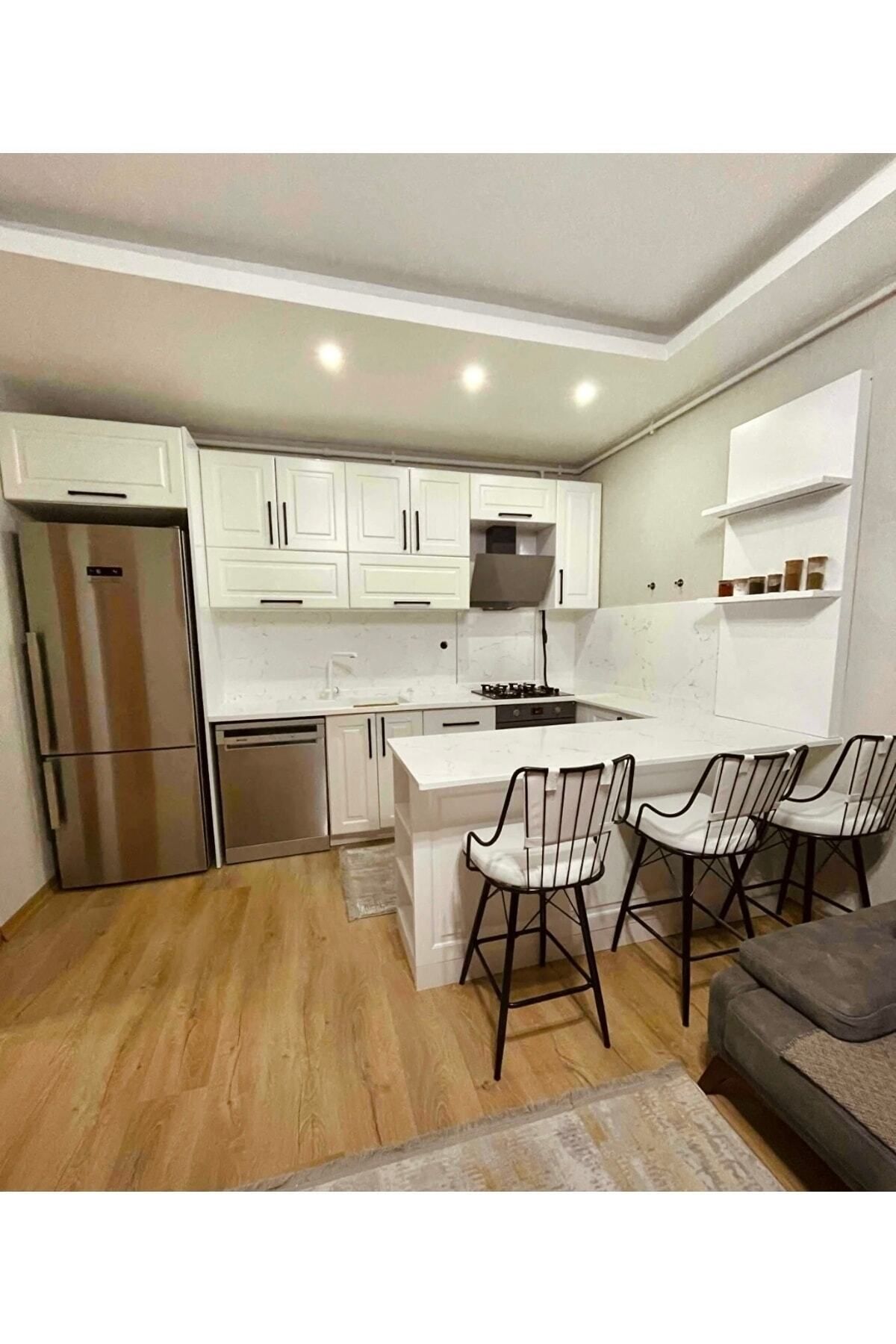 The SANDALYE SHOP Yeni Reina Bar Sandalyesi 65 Cm Beyaz-siyah.90 Ile ...