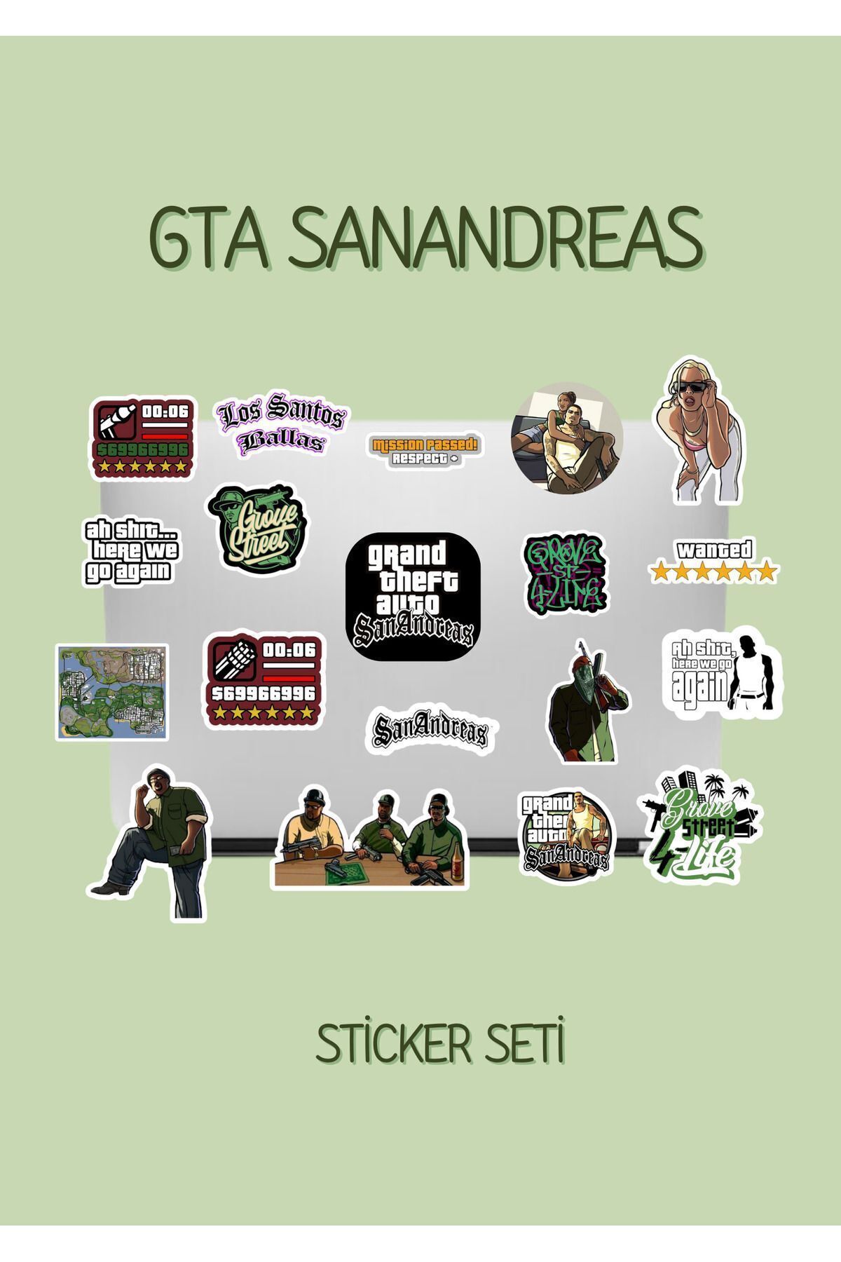 page journals GTA san andreas sticker seti - Fiyatı, Yorumları