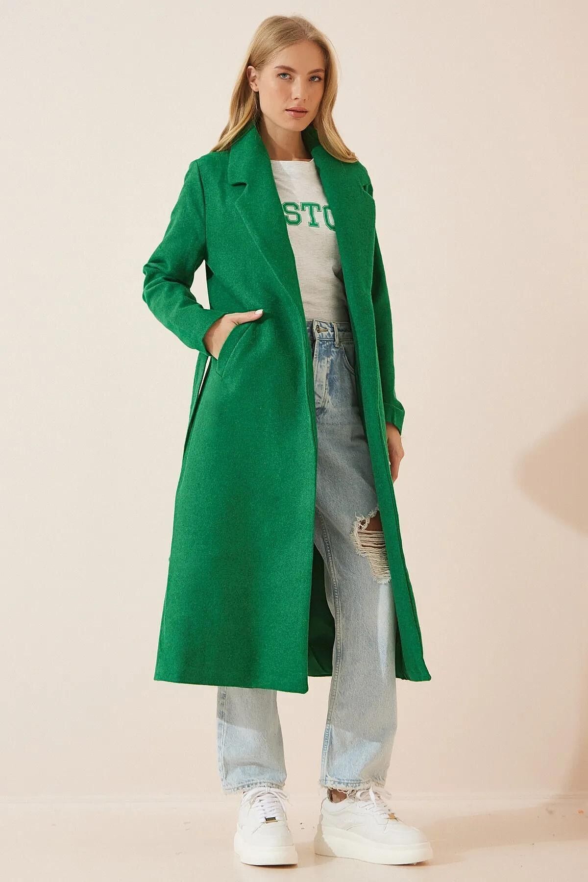 MİSS PERRY Kemerli Içi Astarlı Uzun Kaşe Kaban - Fiyatı, Yorumları