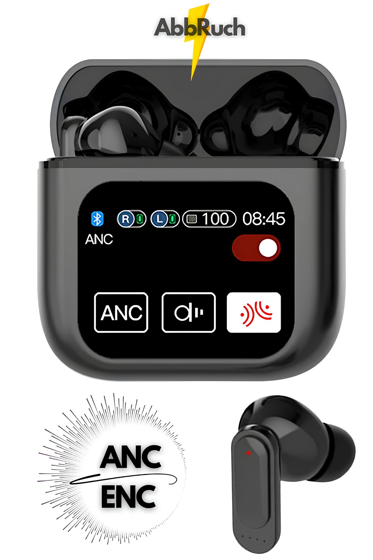 Abbruch Se60 Anc/Enc Lcd Dokunmatik Ekranlı Kulakiçi Bluetooth Kulaklık ...