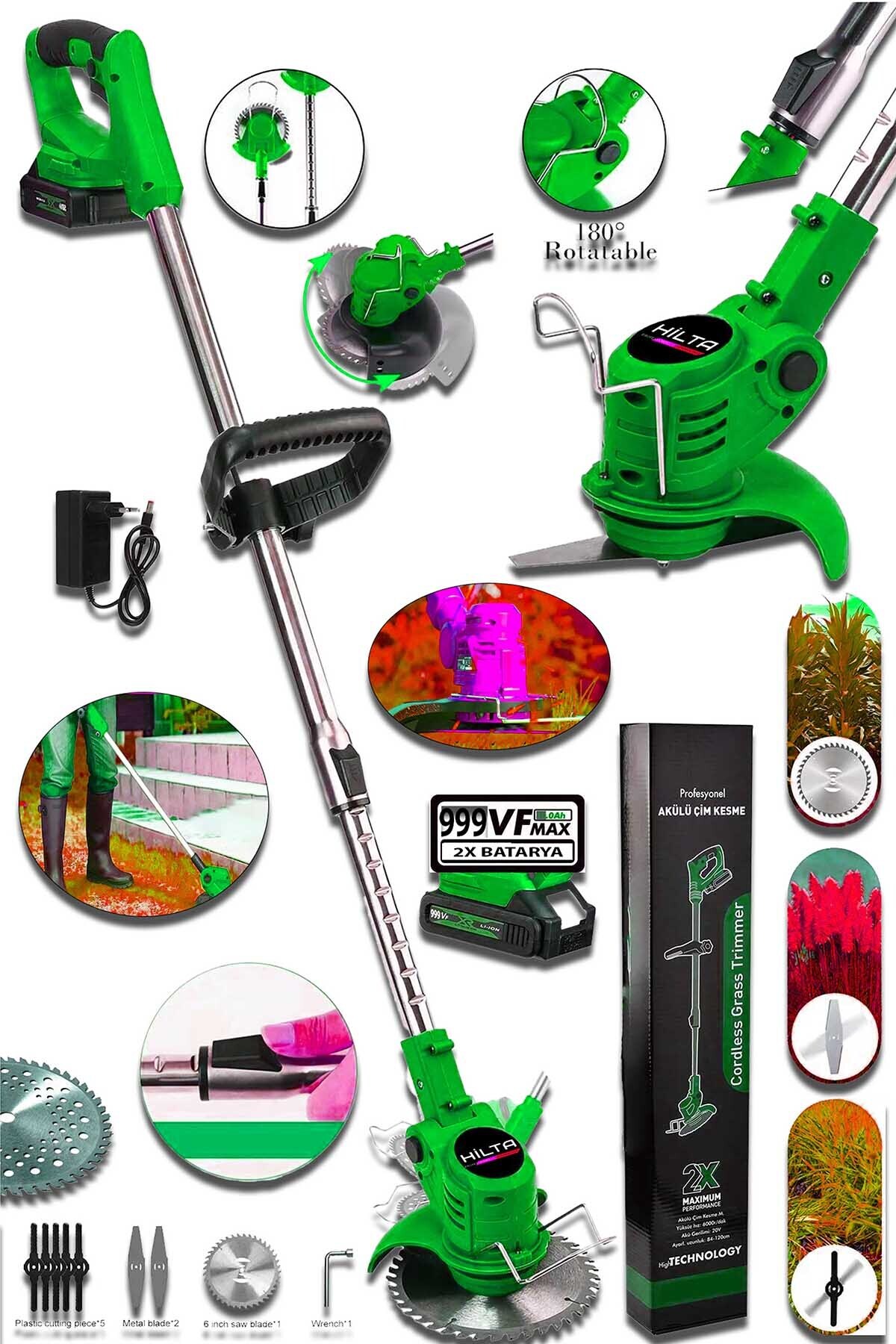 Hilta Power Alman 999 VF 30 Ah Teleskopik Uzatmalı Kömürsüz Turbo Motor ...