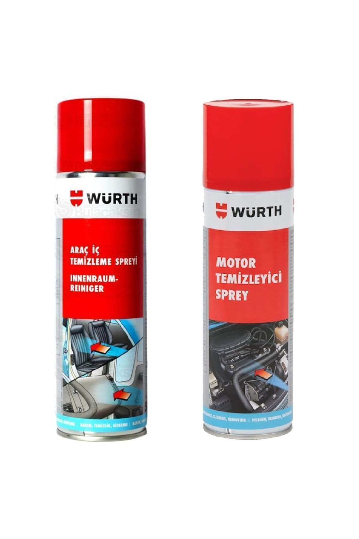 Würth Motor Temizleyici Sprey Araç Içi Temizleyici Sprey 500 ml - OnuAl ...