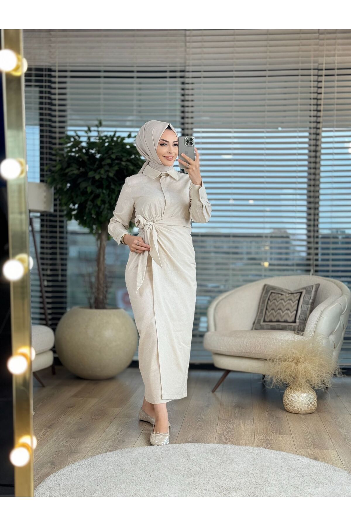 ALANURMODA Keten Yandan Bağlamalı Elbise Fiyatı, Yorumları - Trendyol