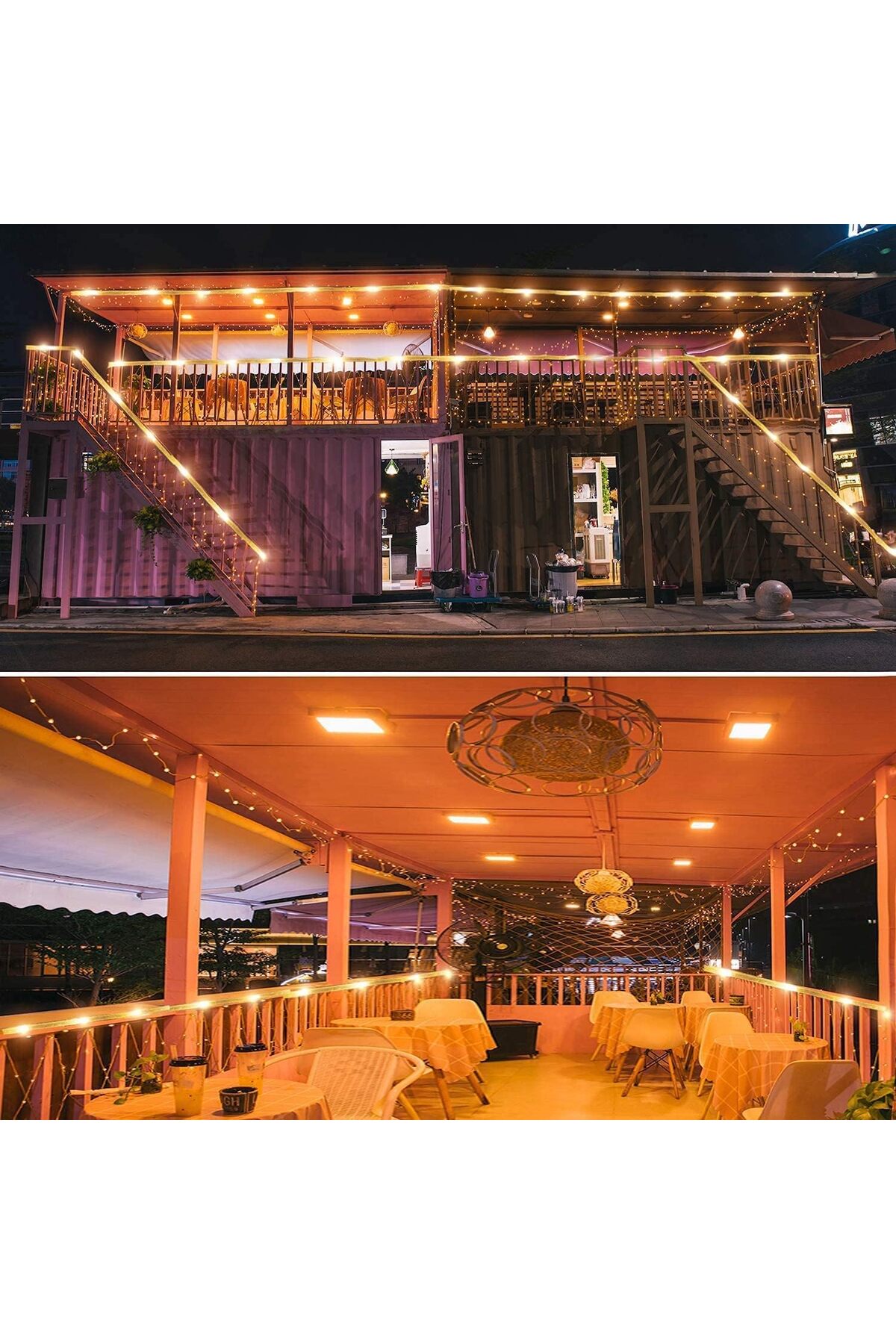 MENFRY Solar Enerjili Neon Led Dış Mekan Bahçe Teras Balkon Ağaç ...