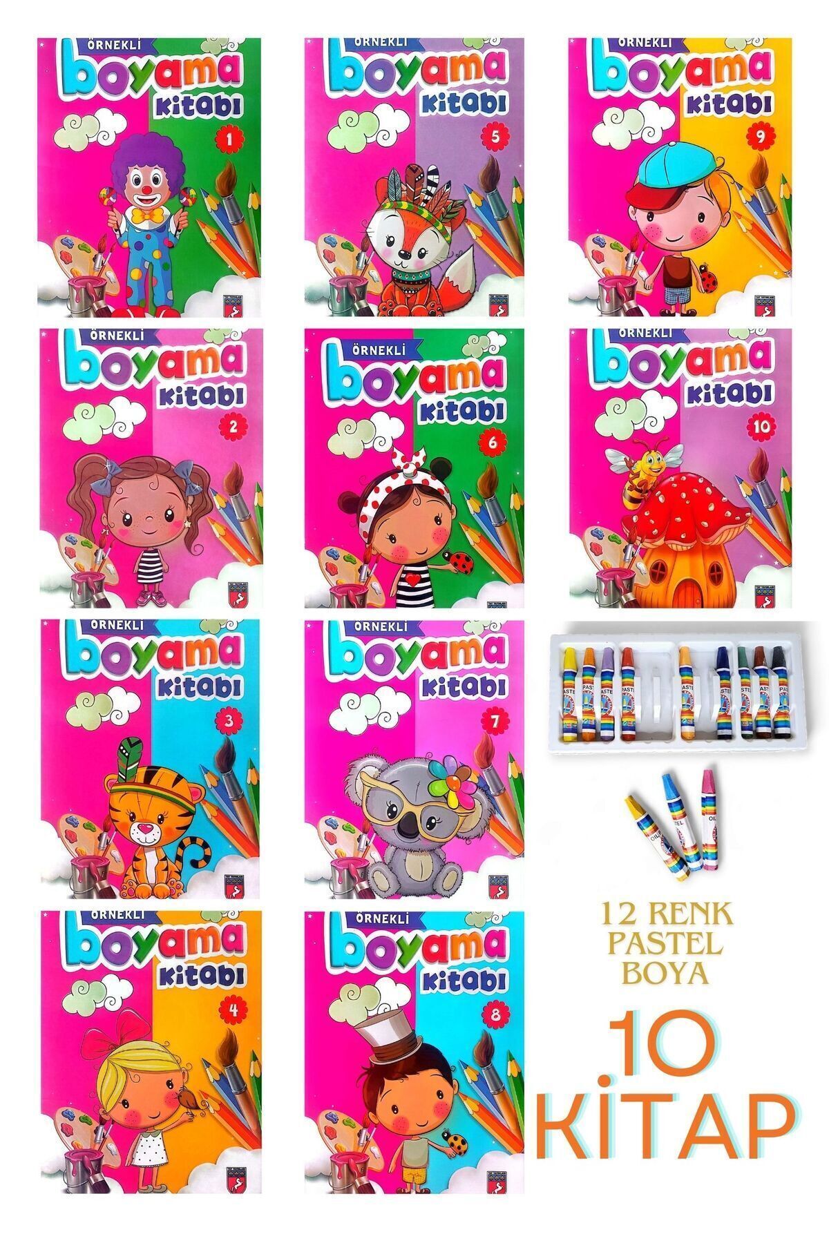Sentius Kolay Boyama Kitabı Seti 10 Kitap Pastel Boya Fiyatı, Yorumları - Trendyol