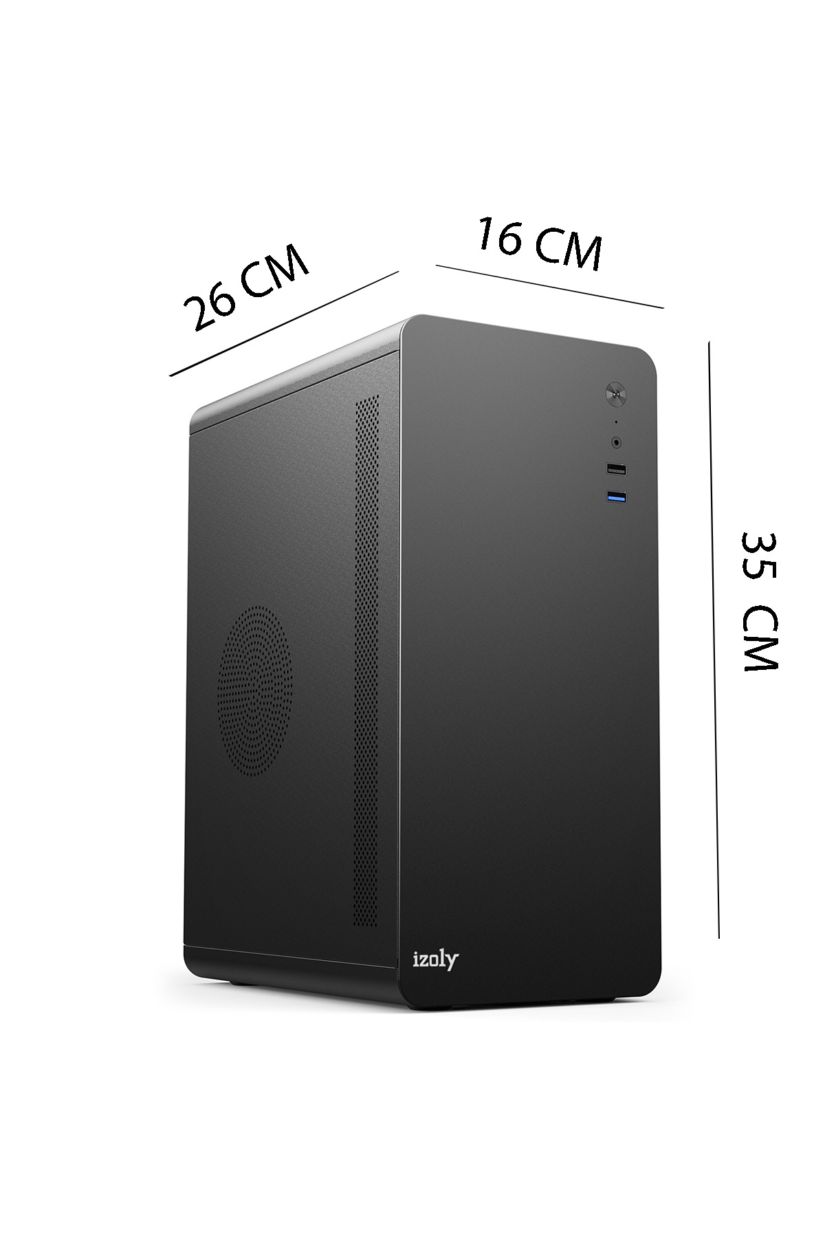 IZOLY U200 USB 3.0 300W mATX Bilgisayar Kasası Siyah - Fiyatı, Yorumları