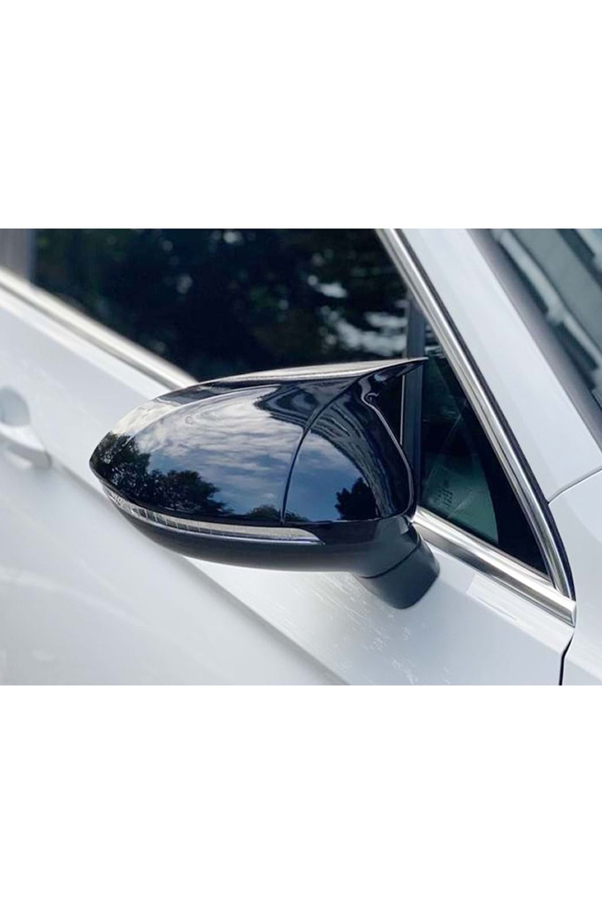 HasAkman Vw Passat B8 Batman Yarasa Ayna Kapağı Piano Black 2015 2016 ...