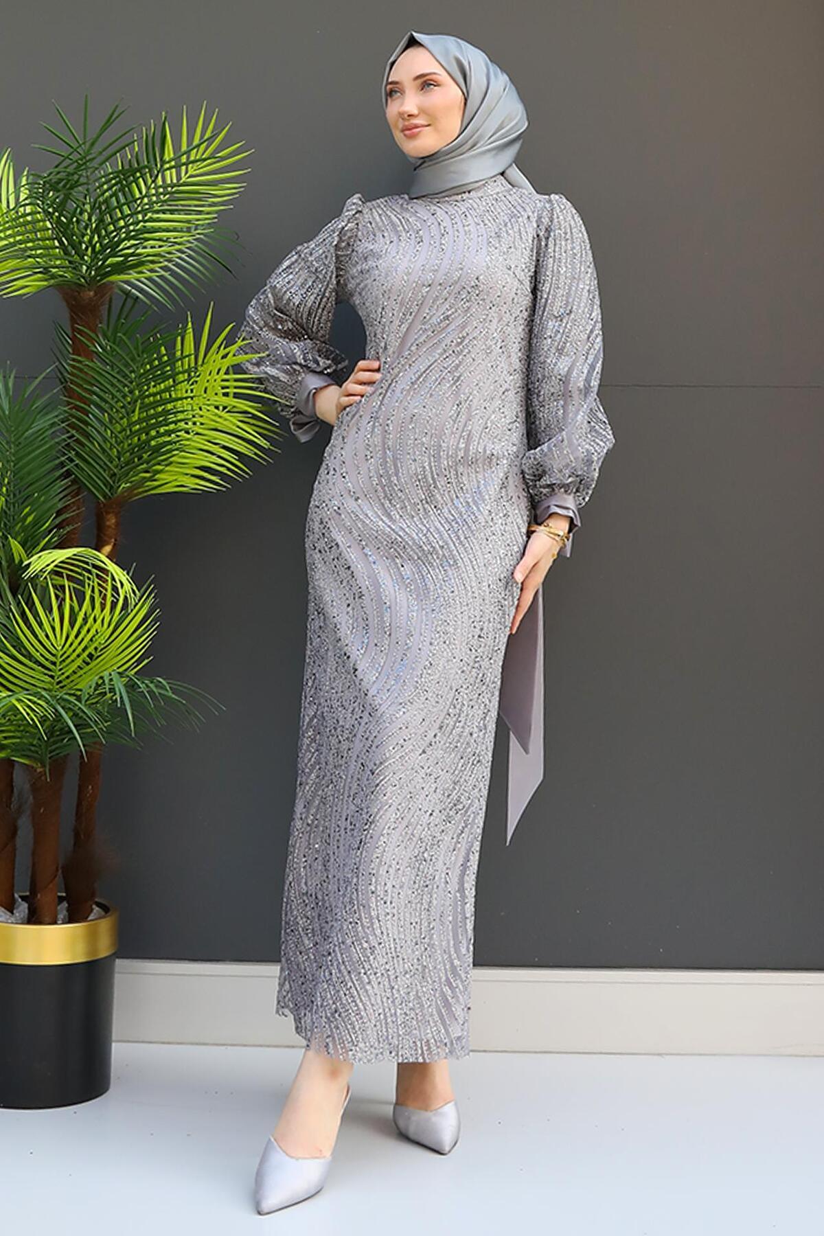 Genel Markalar Gülşah Simli Abiye Koyu GriFiyatı, Yorumları - Trendyol