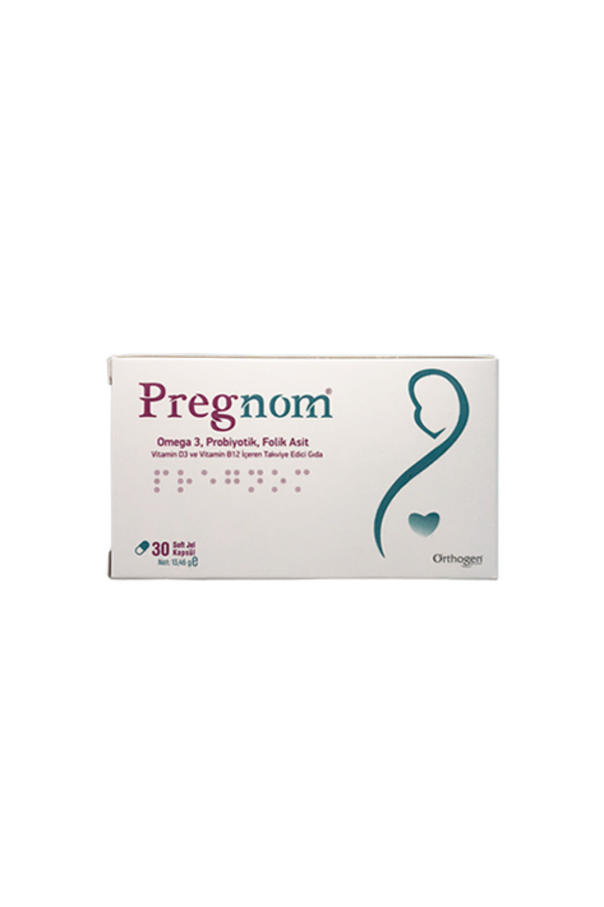 Orthogen Pregnom Omega 3, Probiyotik, Folik Asit, Vitamin D3 Ve Vitamin ...