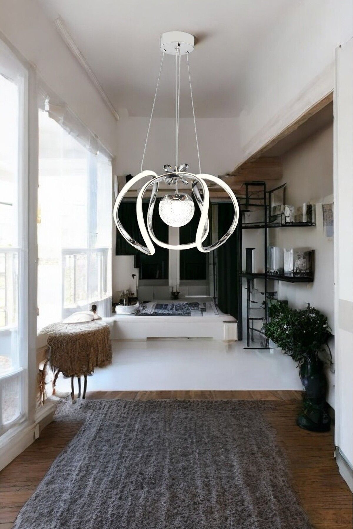 EY-EL TASARIM Modern Tekli Ledli Krom 3 Renk Sarkıt Avize Fiyatı ...