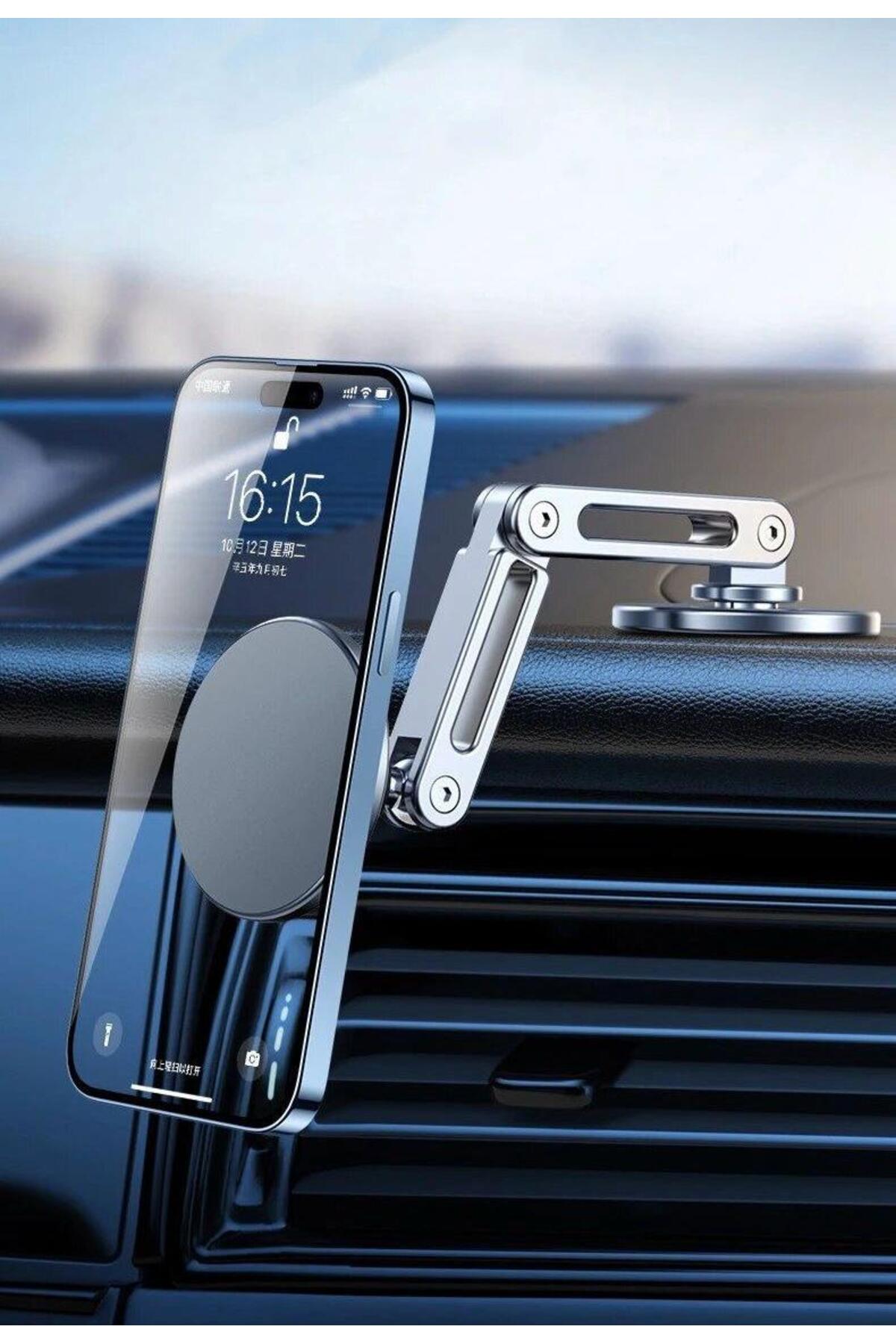 AET Metal Manyetik Araç İçi Telefonu Tutucu 360° Serbest Dönüş Magsafe ...