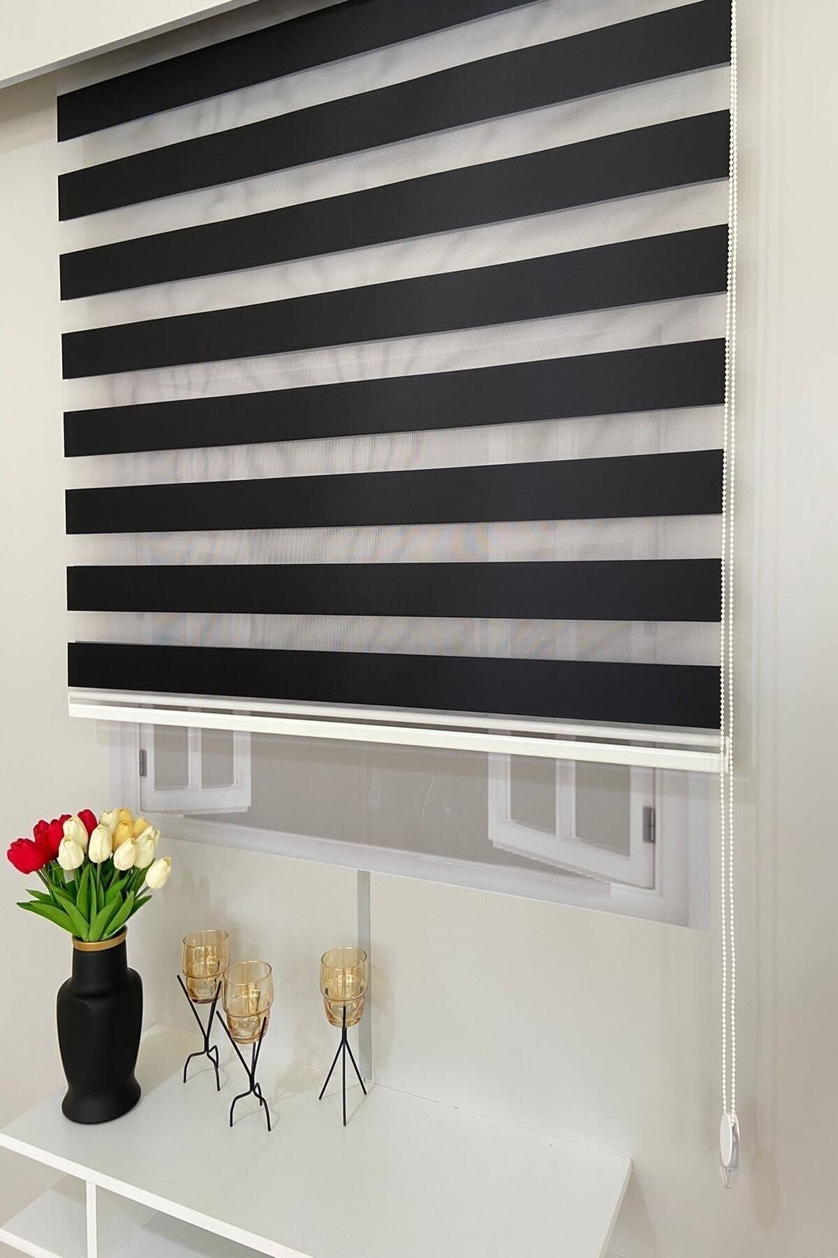 VOLPER MEKANİK Volper Vp 710 Düz Lüx Saten Stor Zebra Perde Siyah ...