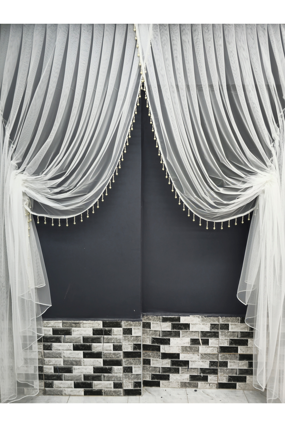 Art Perde Boncuklu Çift Taraflı Desensiz Sık Pile (1/3) Mekanizmalı ...