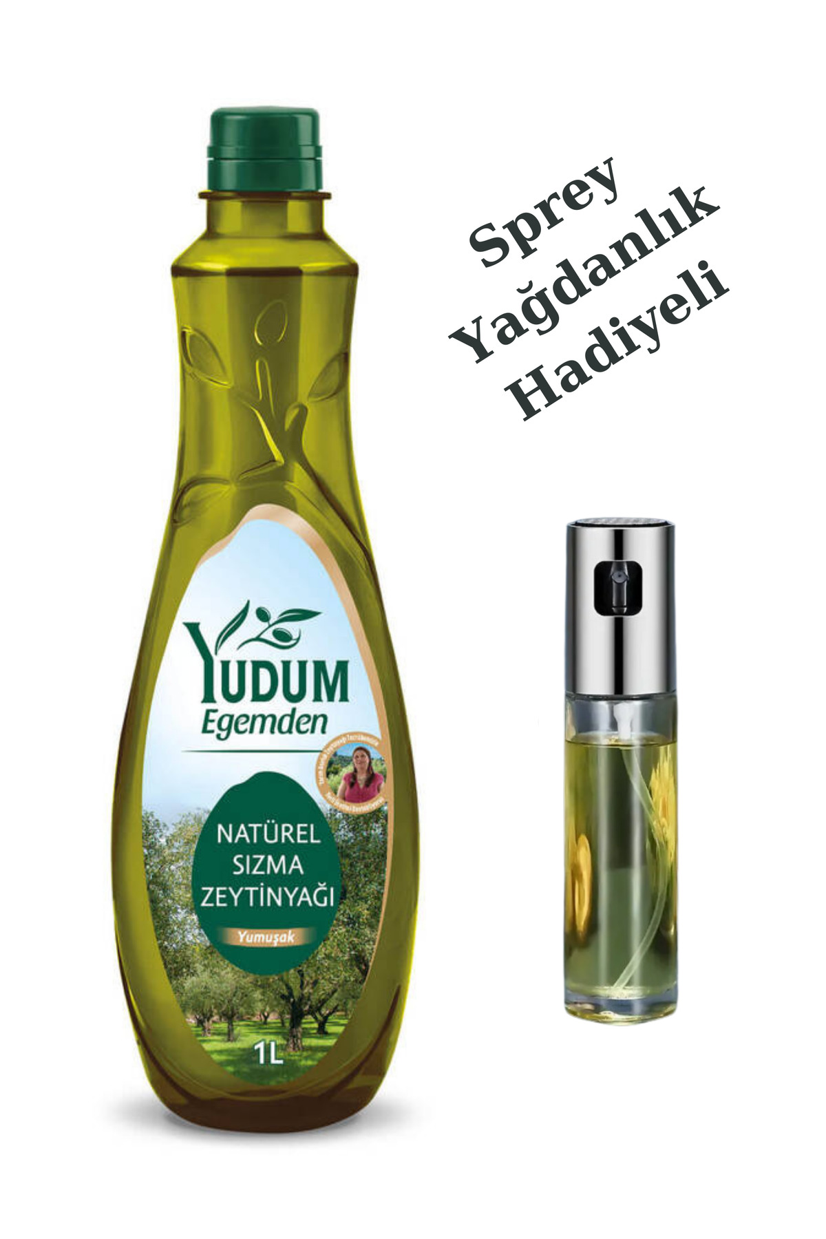 Yudum Natürel Sızma Zeytinyağı 1 Lt - Sprey Yağdanlık HediyeliFiyatı ...