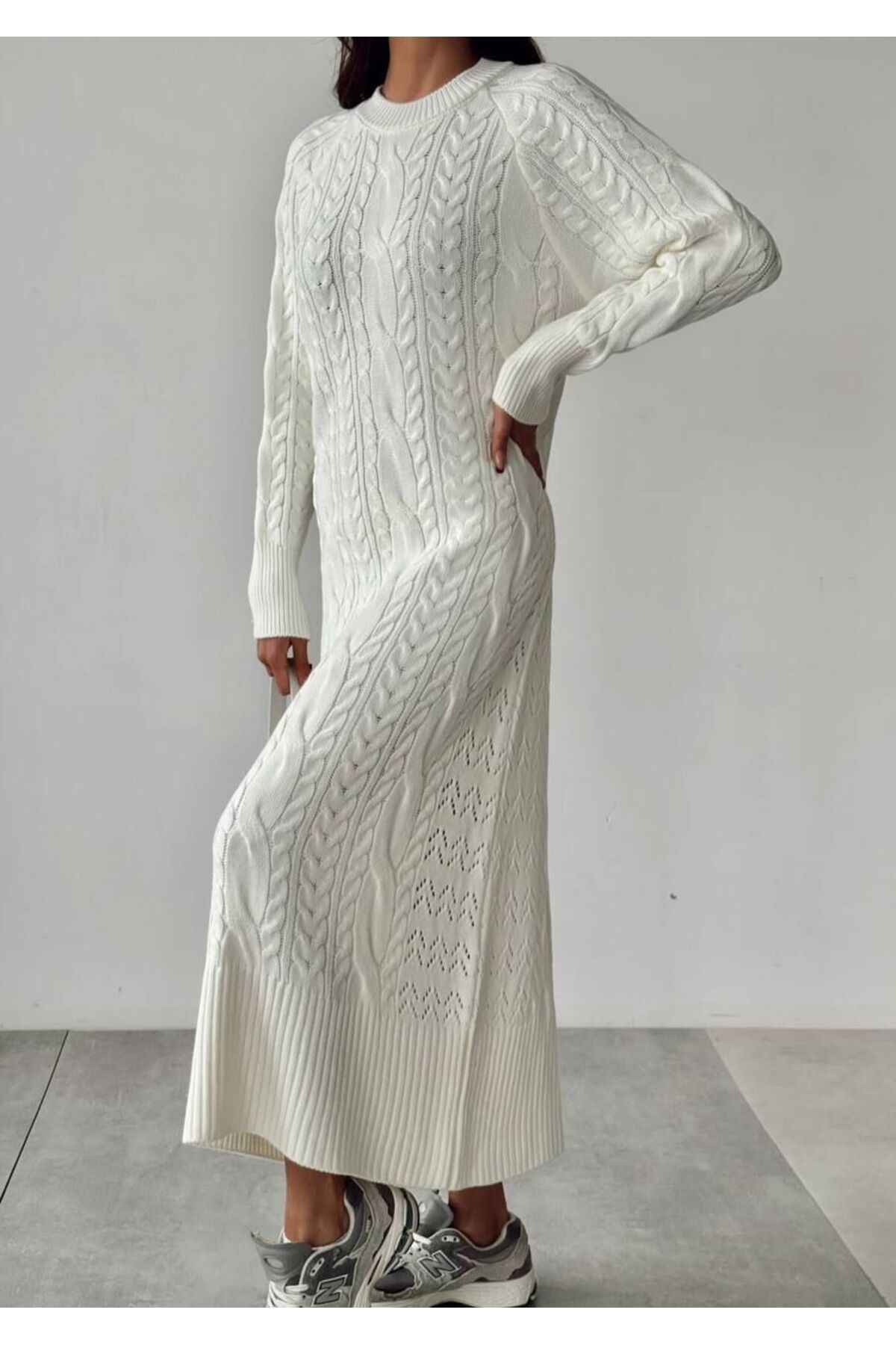 Abalı Yeni sezon triko kalan üzün elbise Nejva kerem modelFiyatı, Yorumları - Trendyol