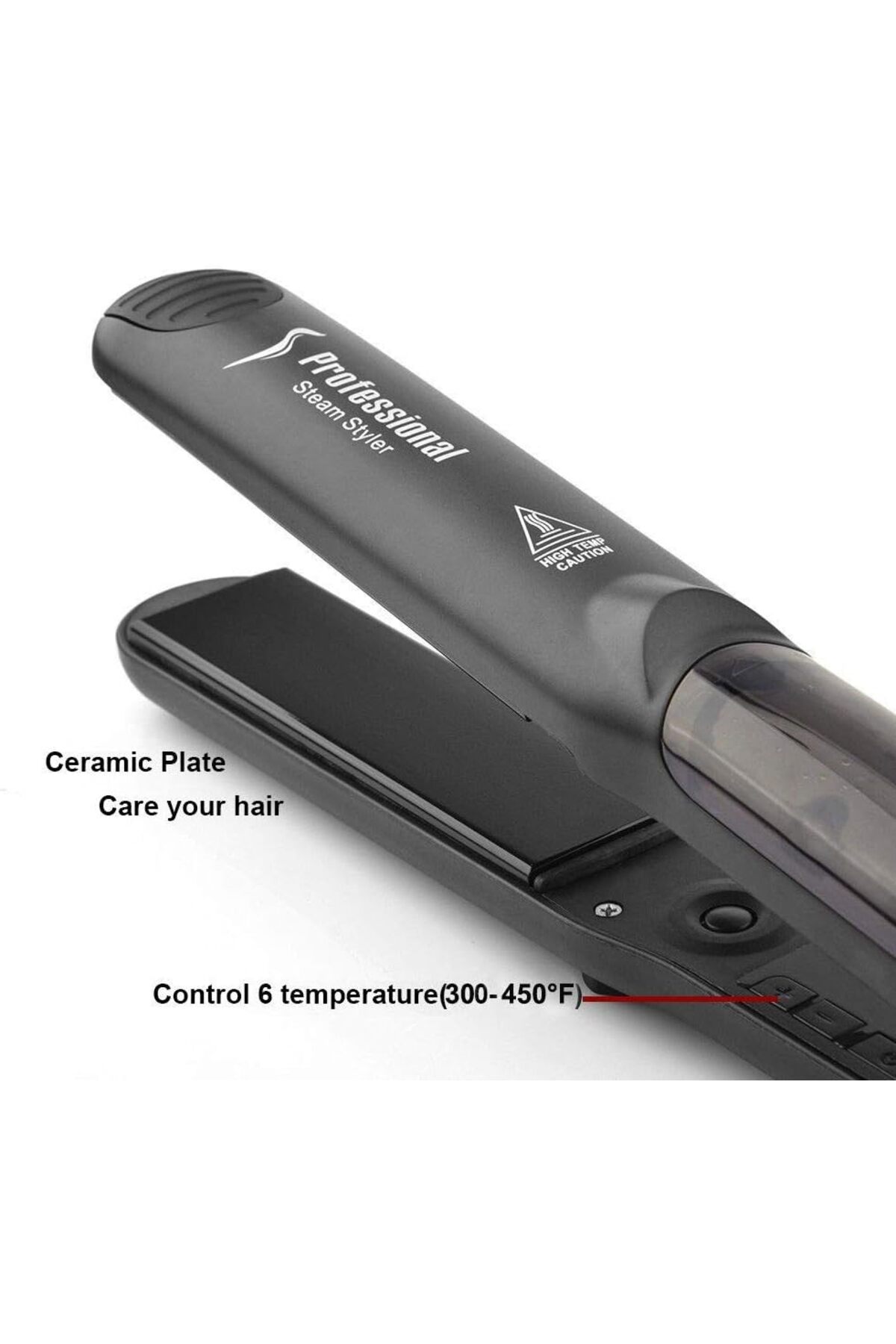DubaiGallery Ceramic steam flat iron professional hair straightening ...