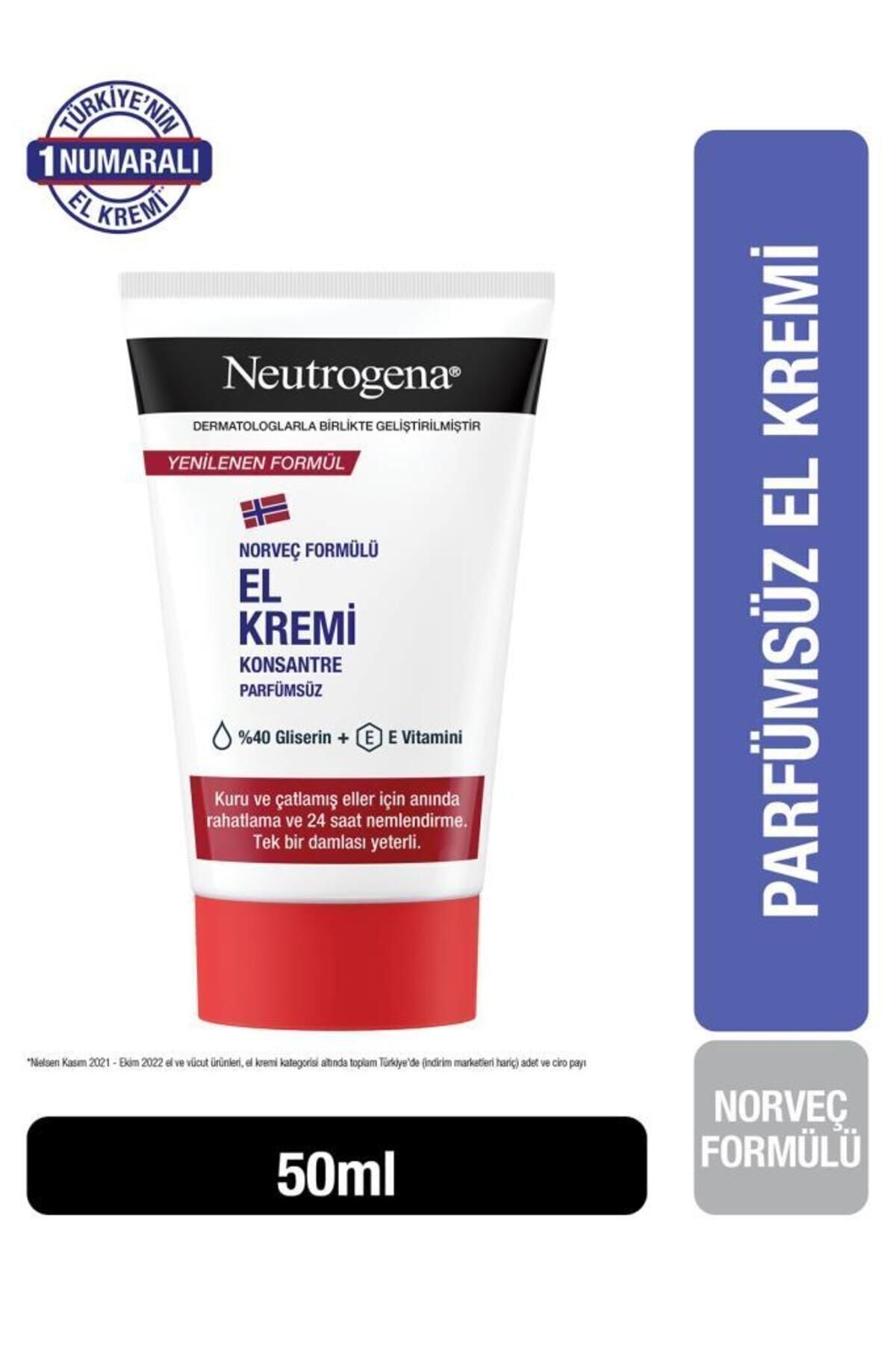 Neutrogena Norveç Formülü El Kremi Parfümsüz 50 ml Fiyatı, Yorumları ...