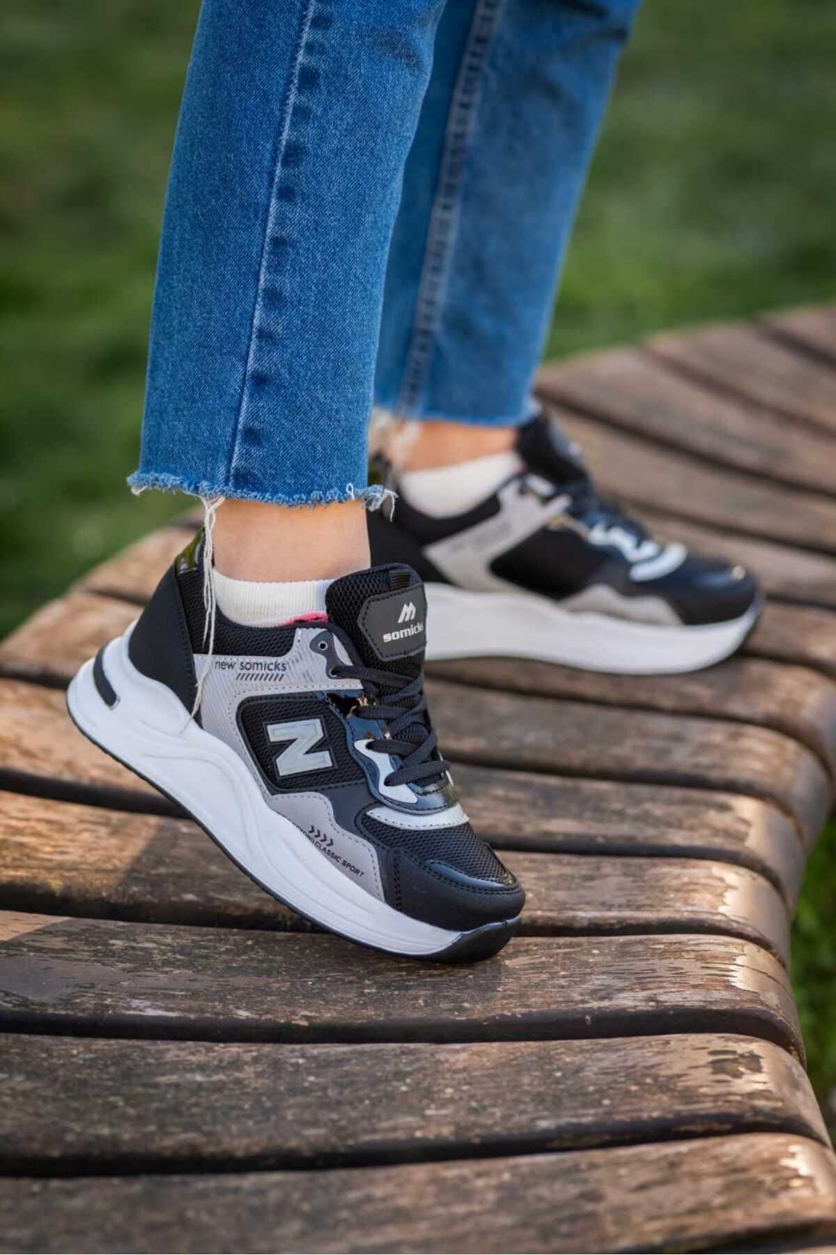 Cobbalt Siyah Erkek Ortopedik 3 Çizgi Günlük Ayakkabı Sneaker RM0552 ...