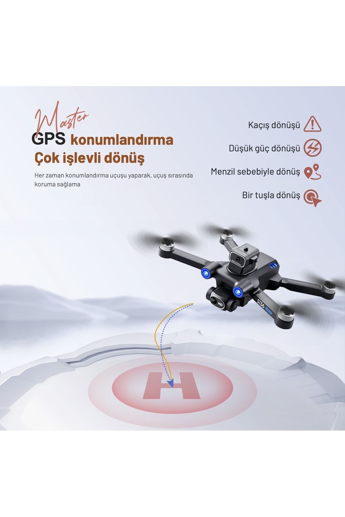 Piha S136 Drone Beni Takip Et Modu 5g 1080plus Hd çift Kamera Gps