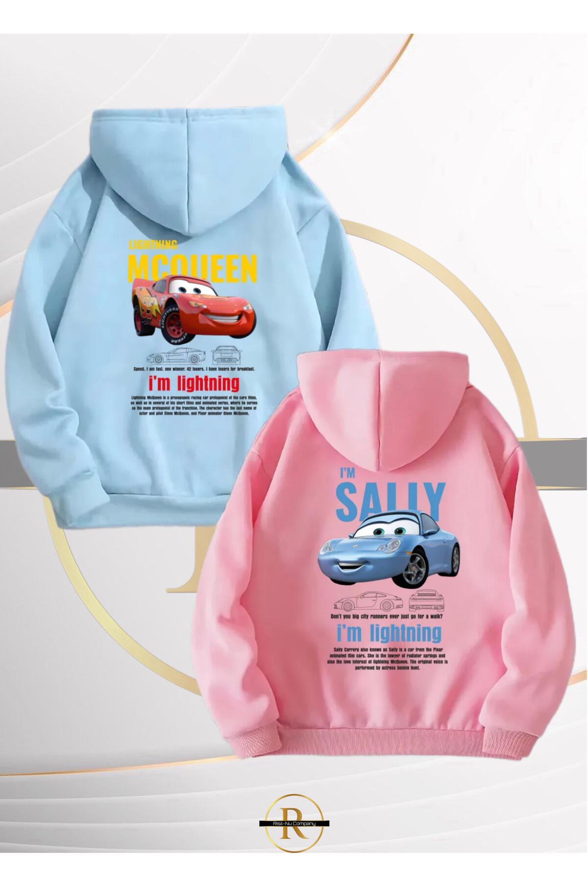 Risil-Nu Company Yeni Sezon McQueen ve Sally Baskılı 3 İplik Oversize ...