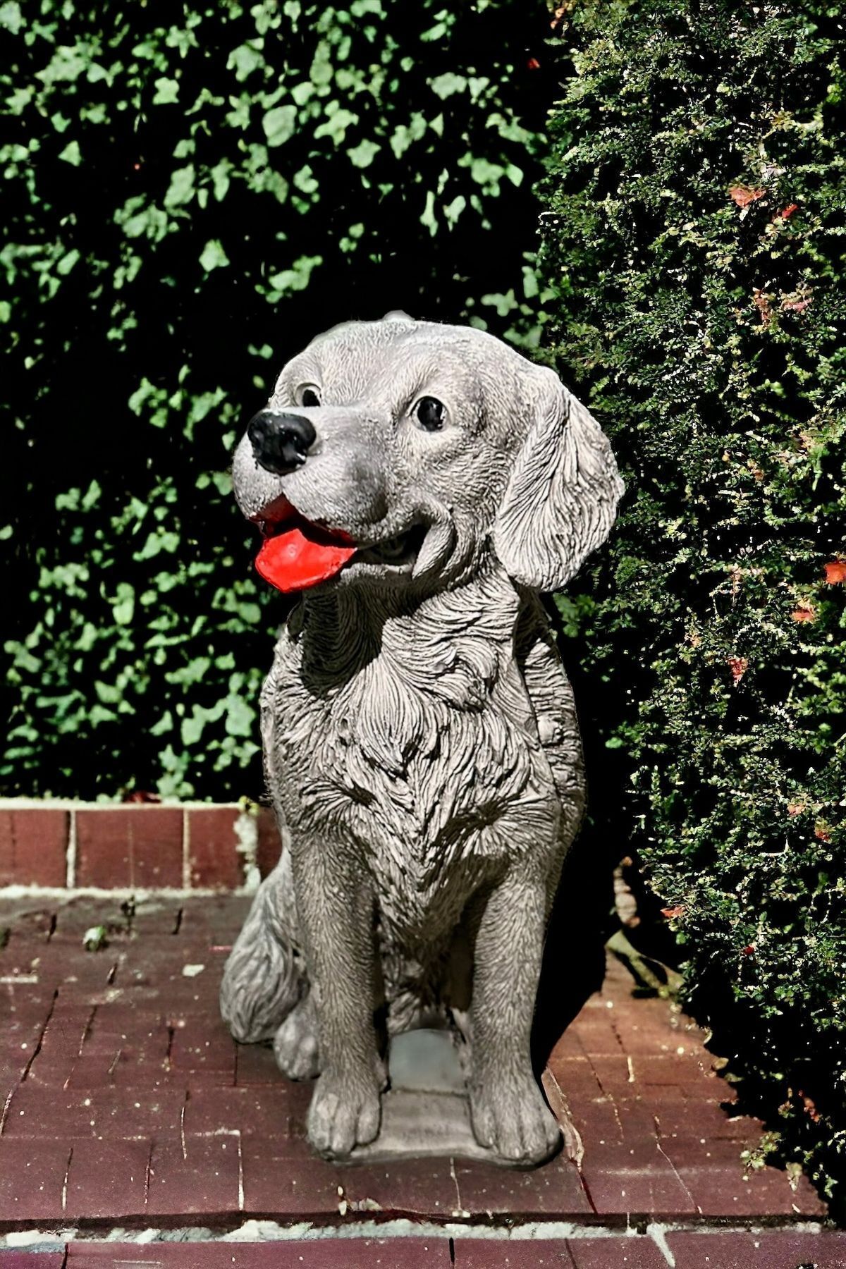 libre design Dekoratif 35cm Gri Çoban Köpeği Heykeli Biblo Bahçe ...