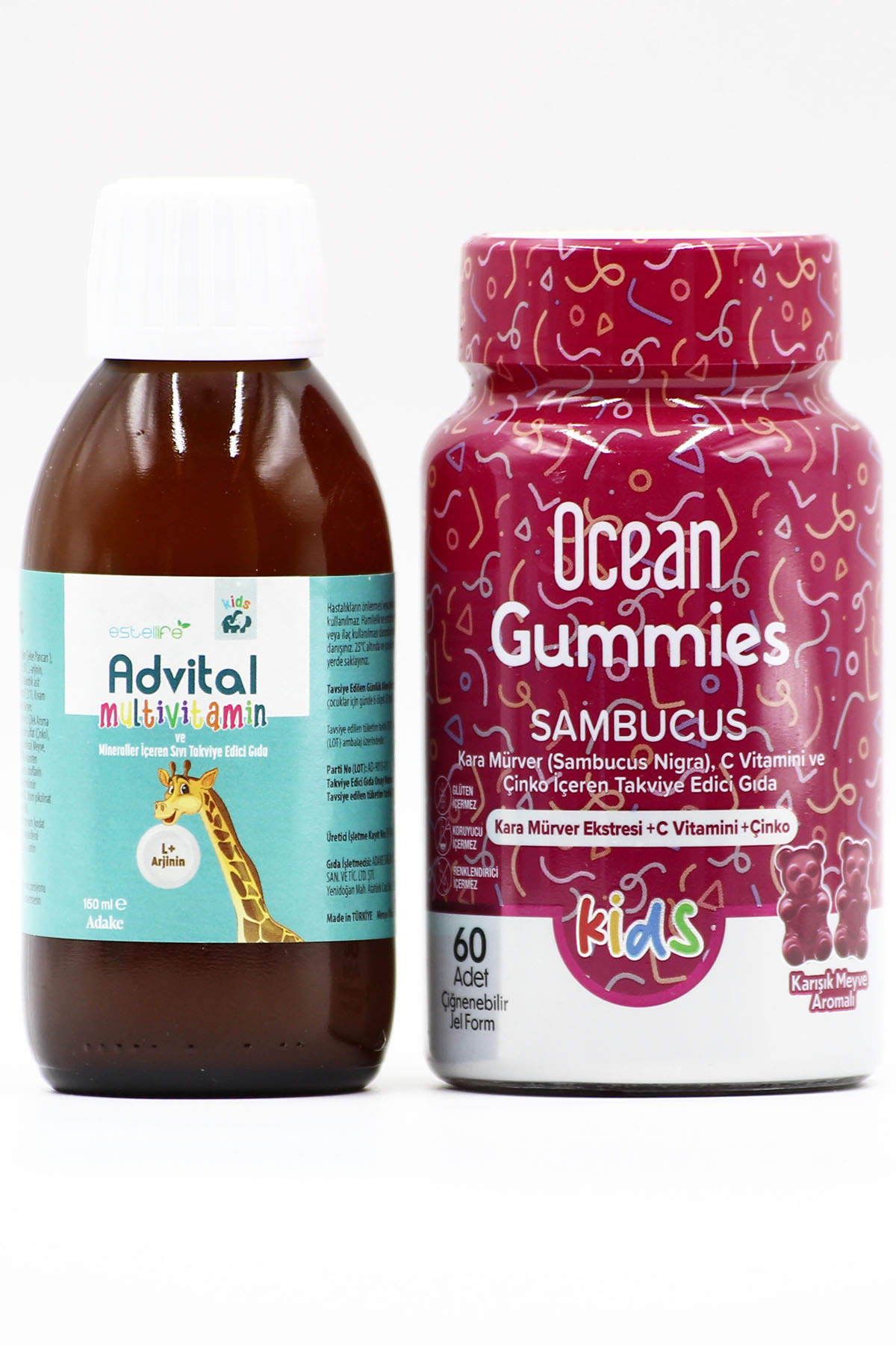 Ocean Gummies Sambucus Kids - 60 Adet Jel Tablet Advital L+ Arjinin ...