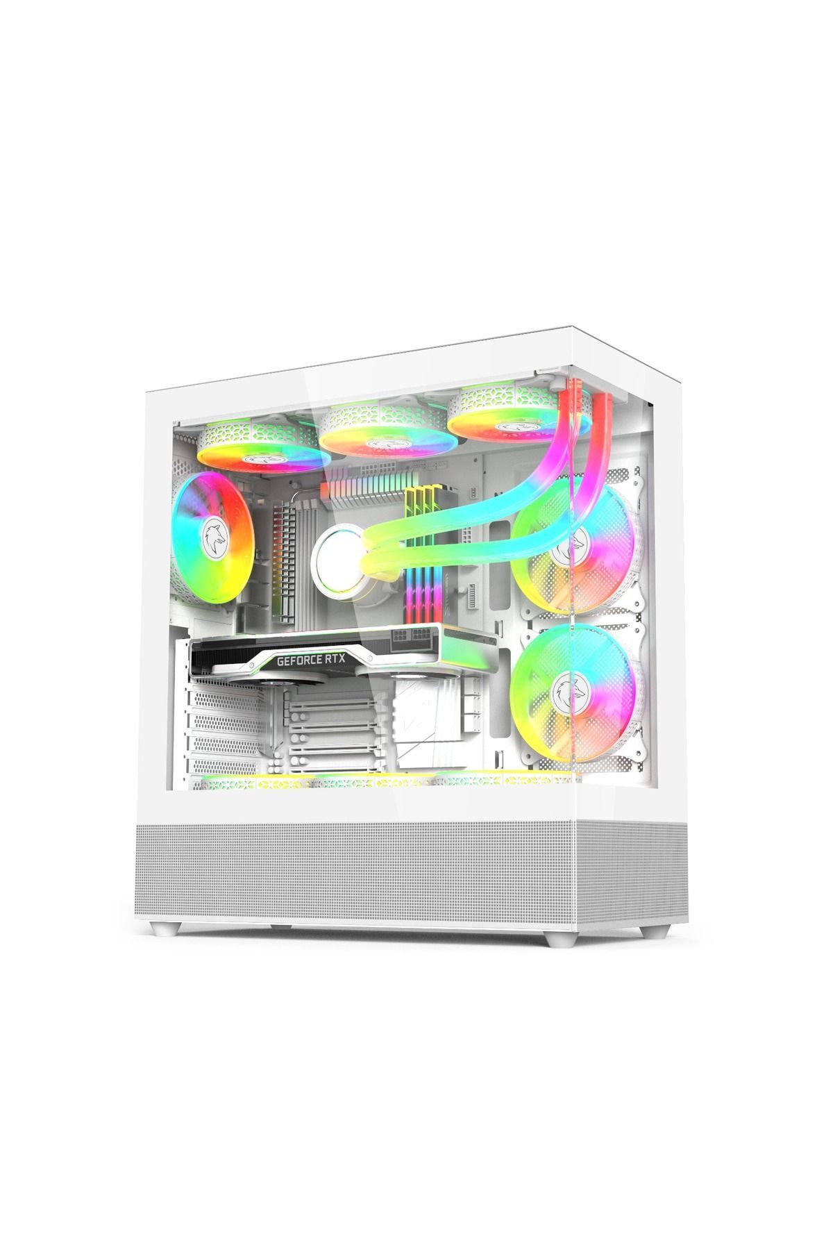 GAMETECH PHANTOM 6X120MM RGB FANLI TYPE-C GAMİNG OYUNCU BİLGİSAYAR KASASI BEYAZFiyatı, Yorumları ...