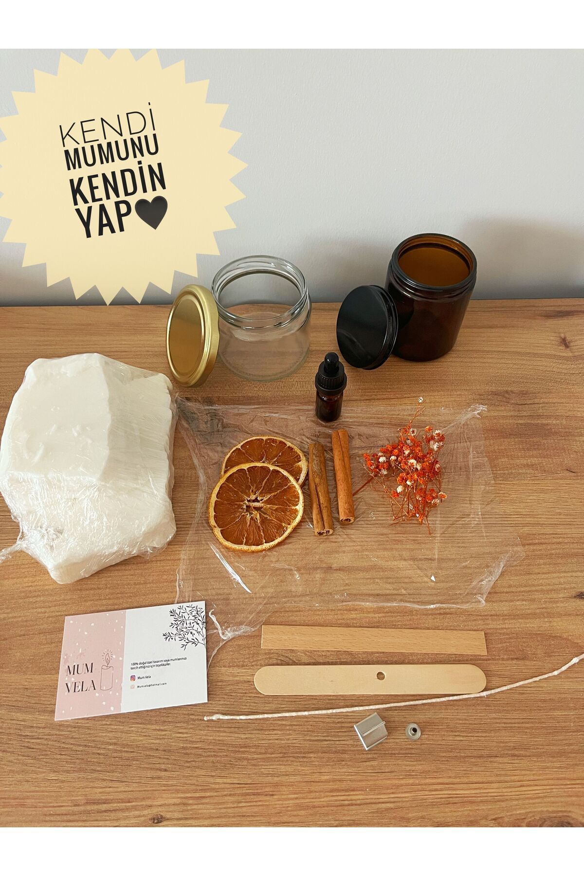 MUM Kendin Yap Seti Doğal Soya Wax Vegan Yapım Seti 500gr Yapma Seti Malzemeleri - Fiyatı, Yorumları