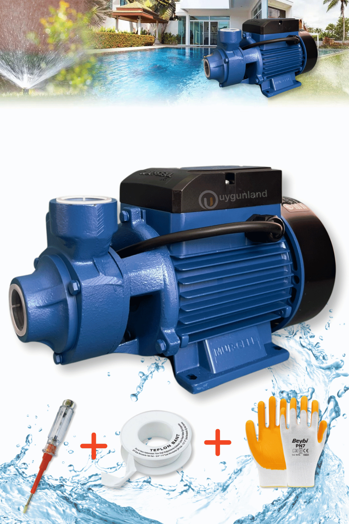 Dager Qb60 Yüksek Kalite 1 Parmak 0.5 Hp Su Motoru Su Pompası Dinamo 2 Kat 2 Daire 220v - Hediye ...