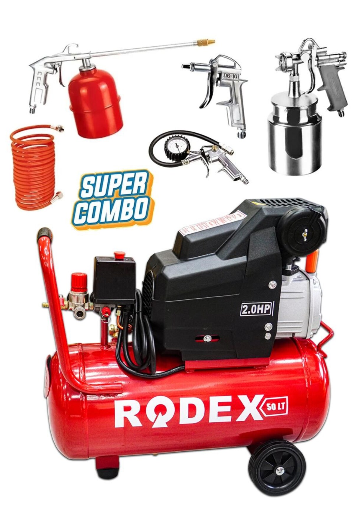 Germany Style Rodex Bakır Sargı Motor Gerçek 50 Lt 2 Hp Süper Hızlı ...