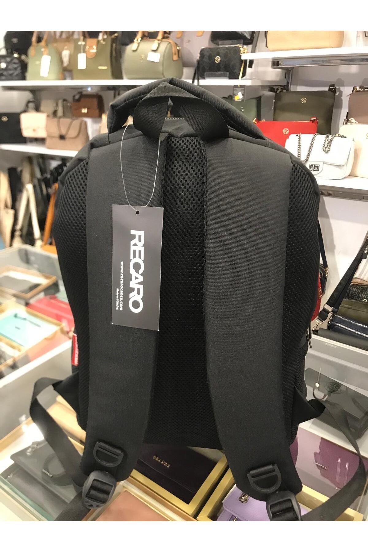 Recaro Black Laptop Backpack with Compartment - Trendyol