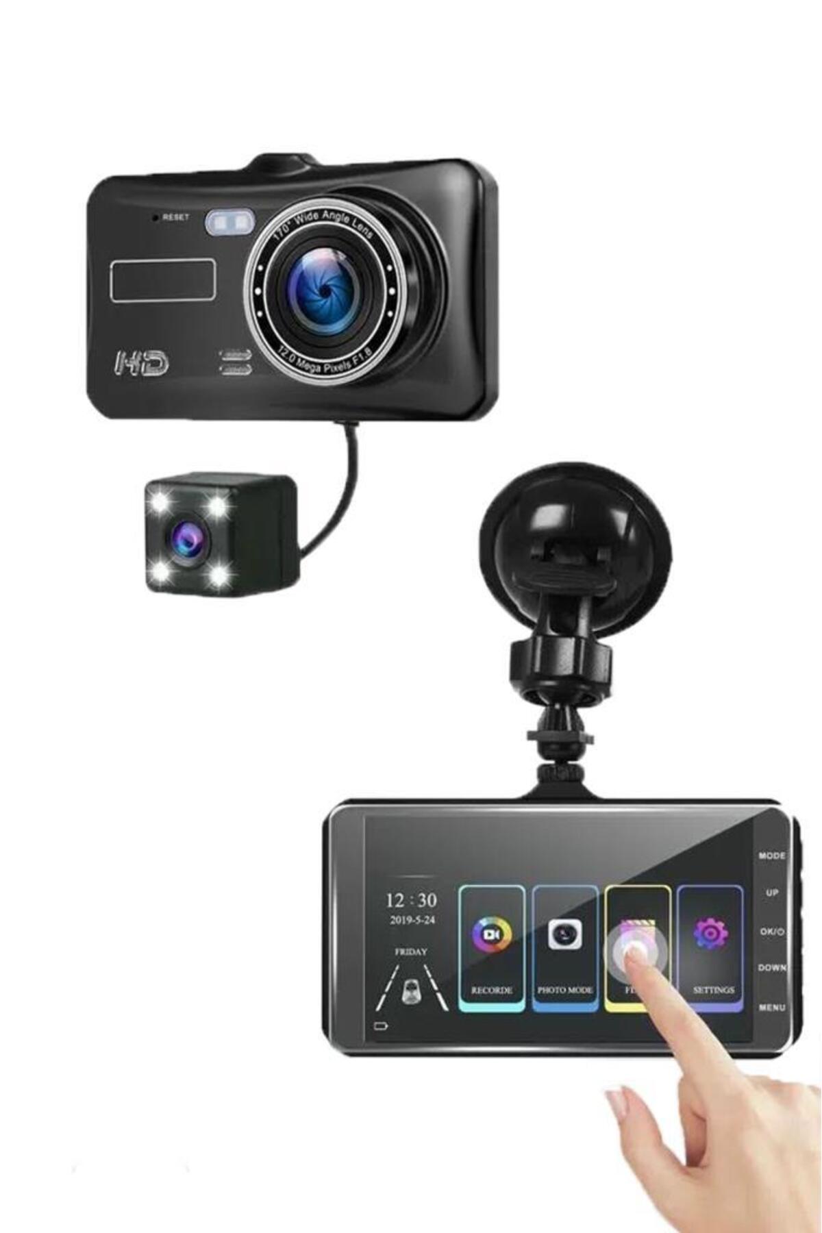 Torima TA-04 Siyah 1080p Araç içi Lcd Dokunmatik Ekranlı Gece Görüşlü ...