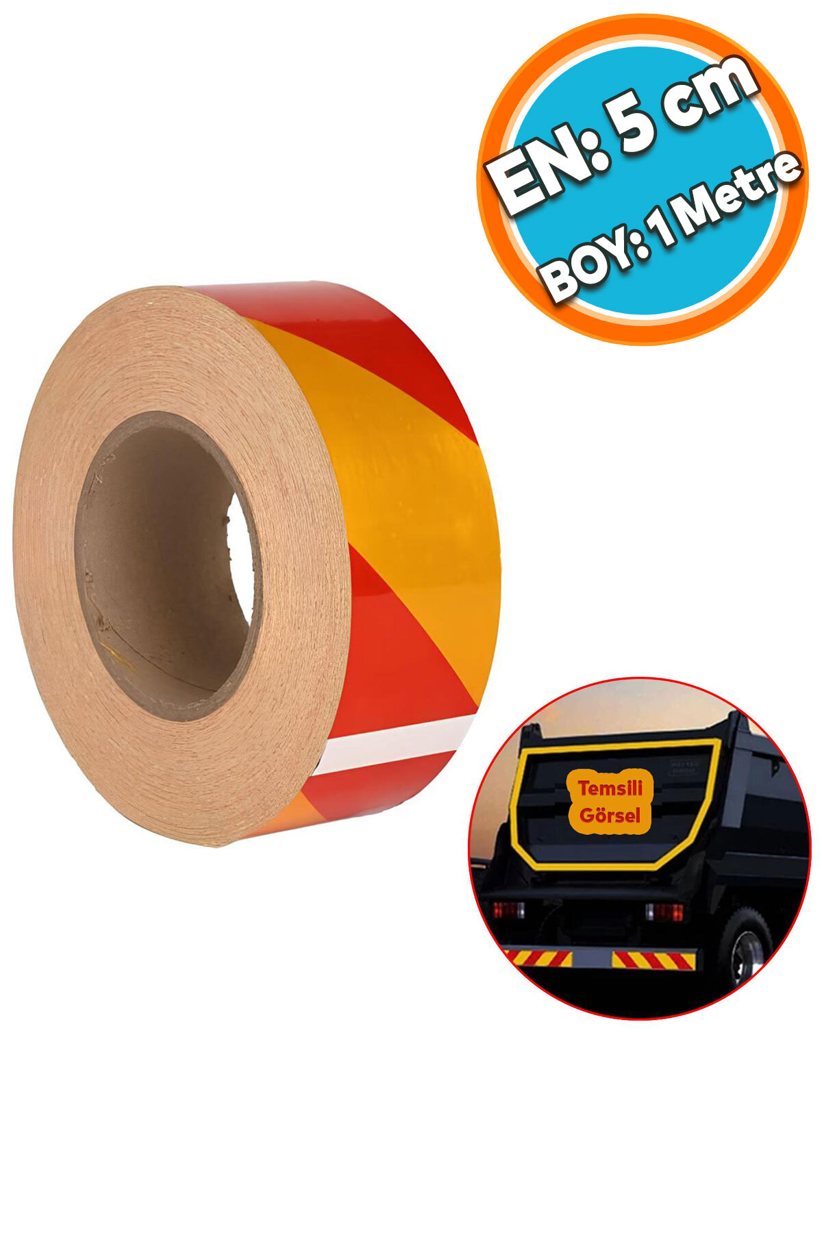 NZB Fosforlu Reflektörlü Yapışkanlı Parlayan Fosfor Sarı Kırmızı ...