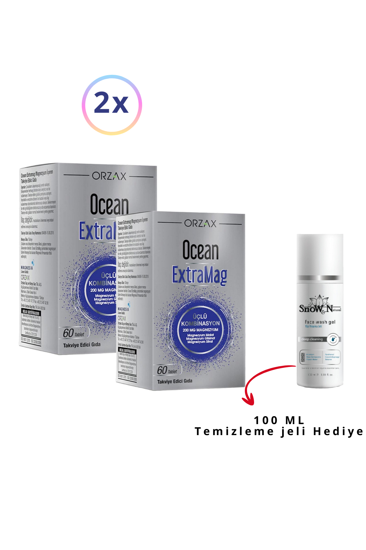 Ocean ExtraMag Triple Combination Food Supplement 60 Tablets (X2 ...