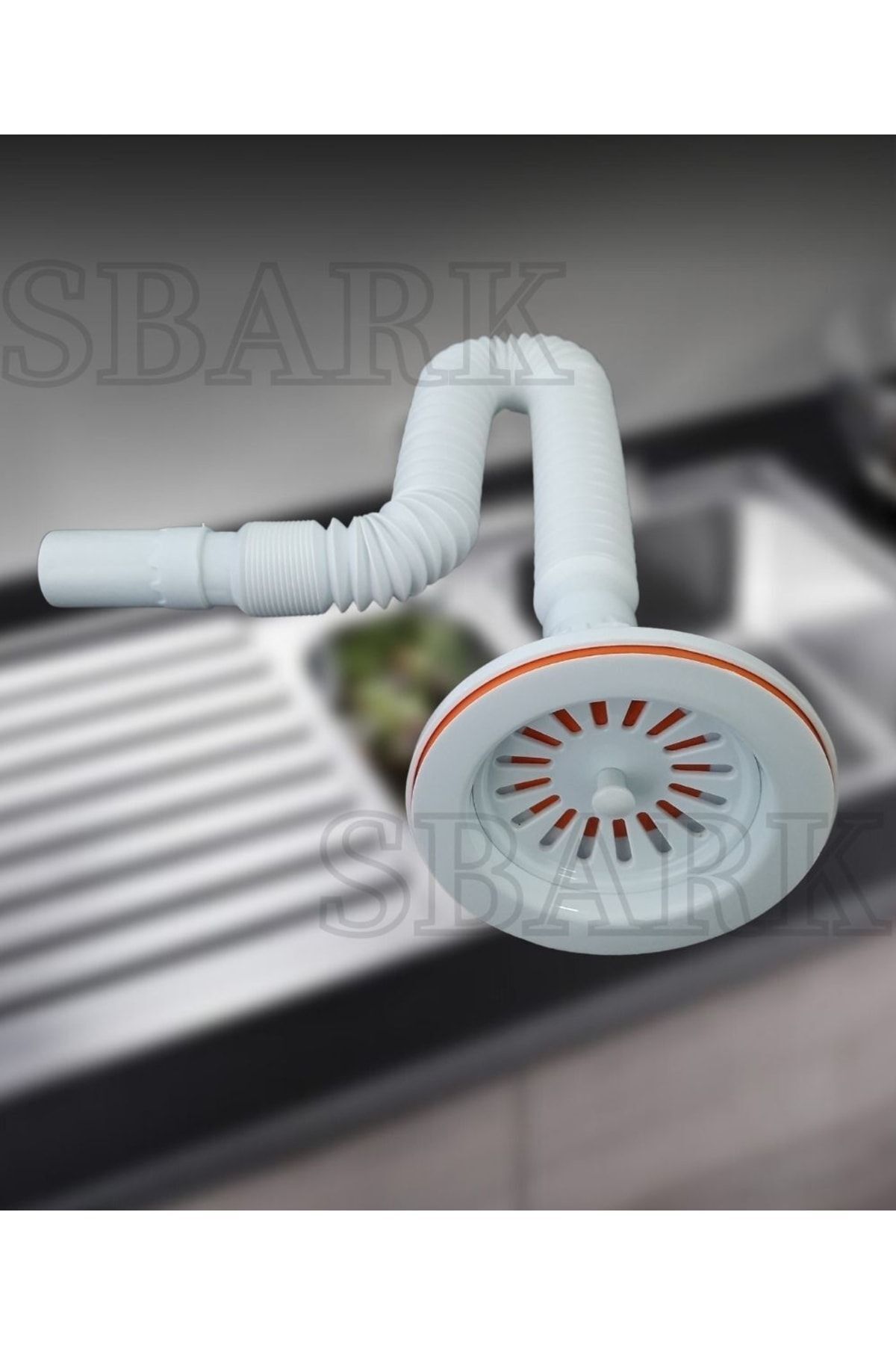 SBARK Körüklü Büyük Lavabo Evye Gider Sifonu Çöpmak Plastik Geniş ...