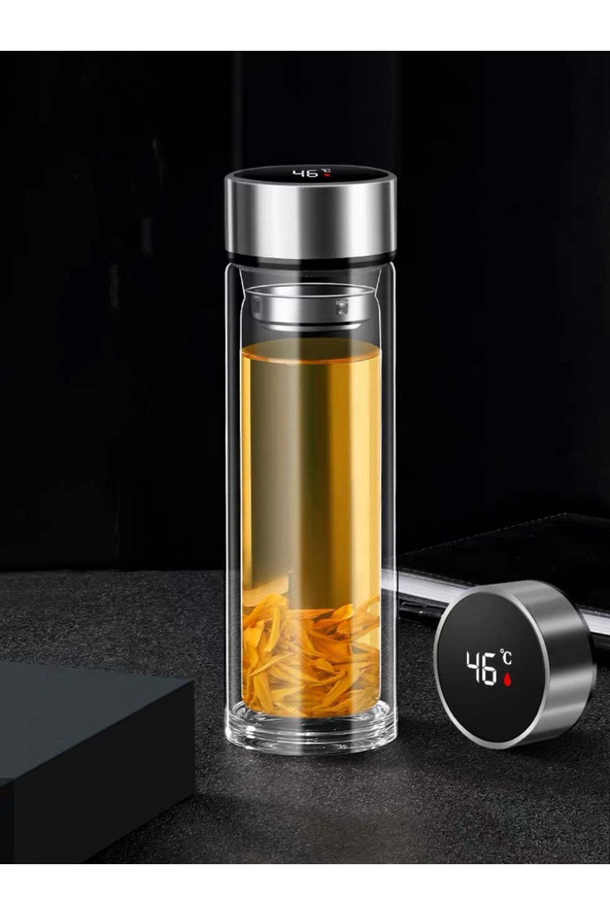 Vivien Home Çift Kat Cam Çay Kahve Termosu 500ml (YENI MODEL) - Fiyatı ...