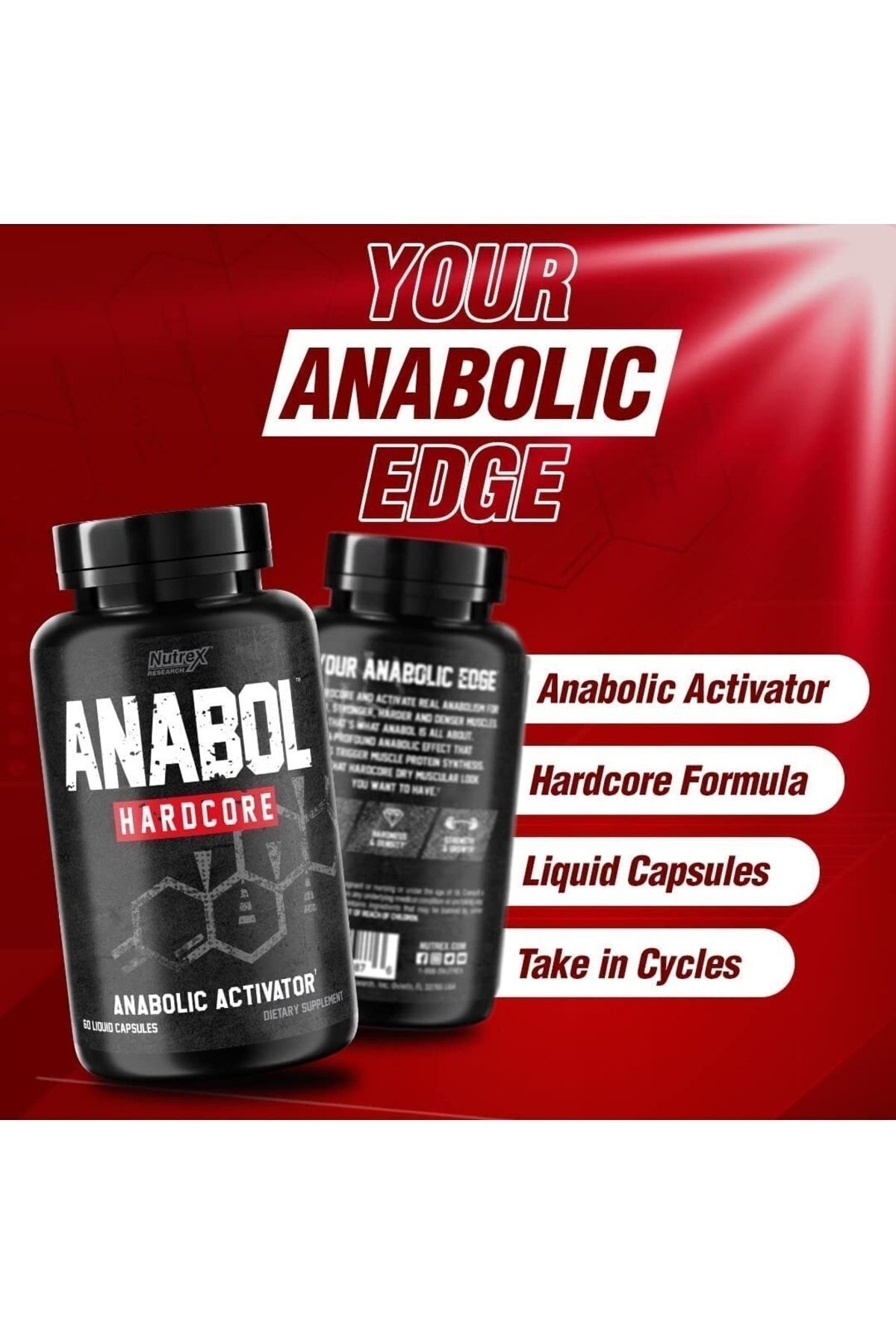Nutrex Anabol Hardcore 60 Kapsül - Fiyatı, Yorumları