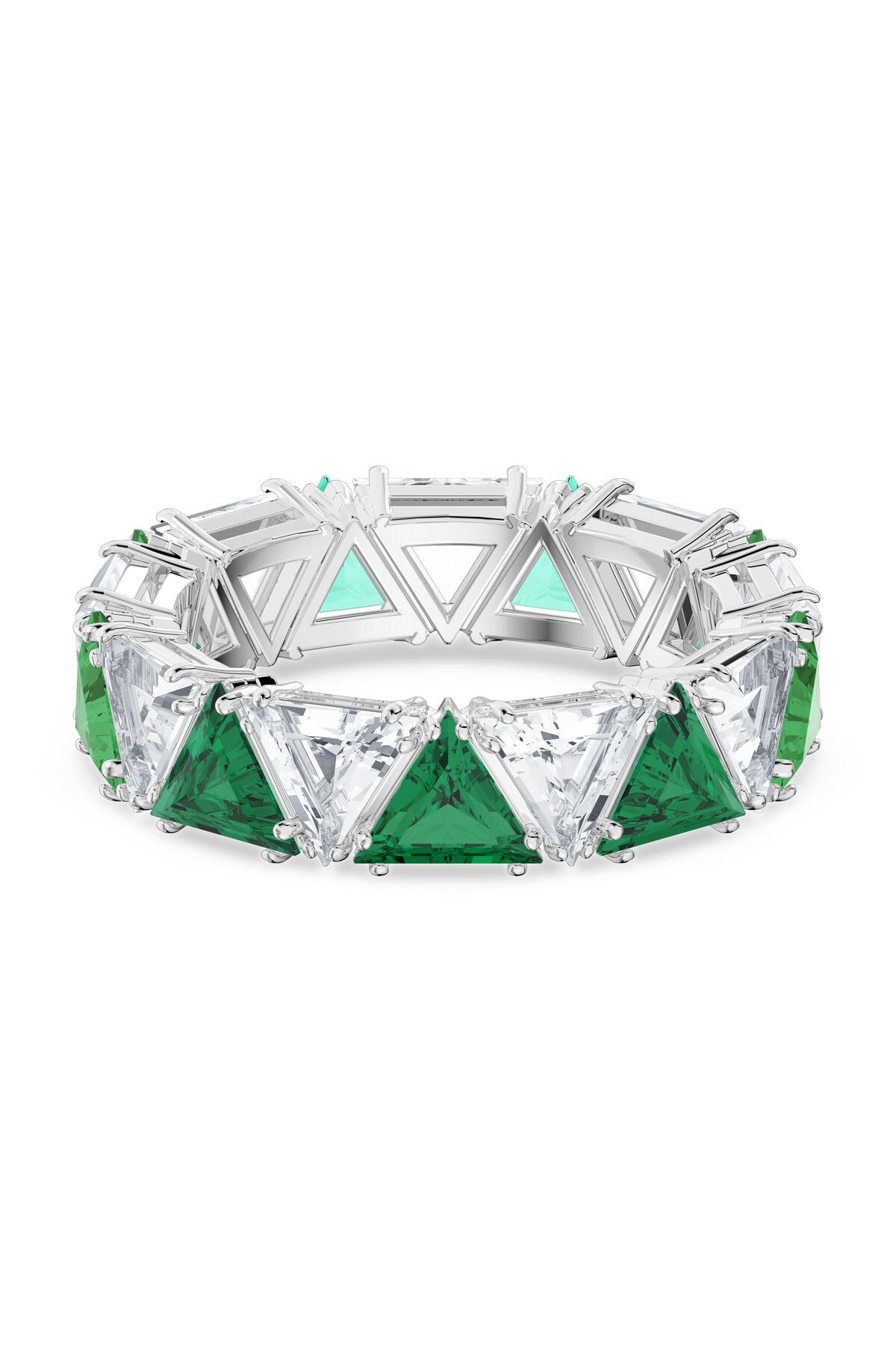 Swarovski 5608530 Yüzük Millenia:ortyx Band Ring Green Rhodium Shiny ...