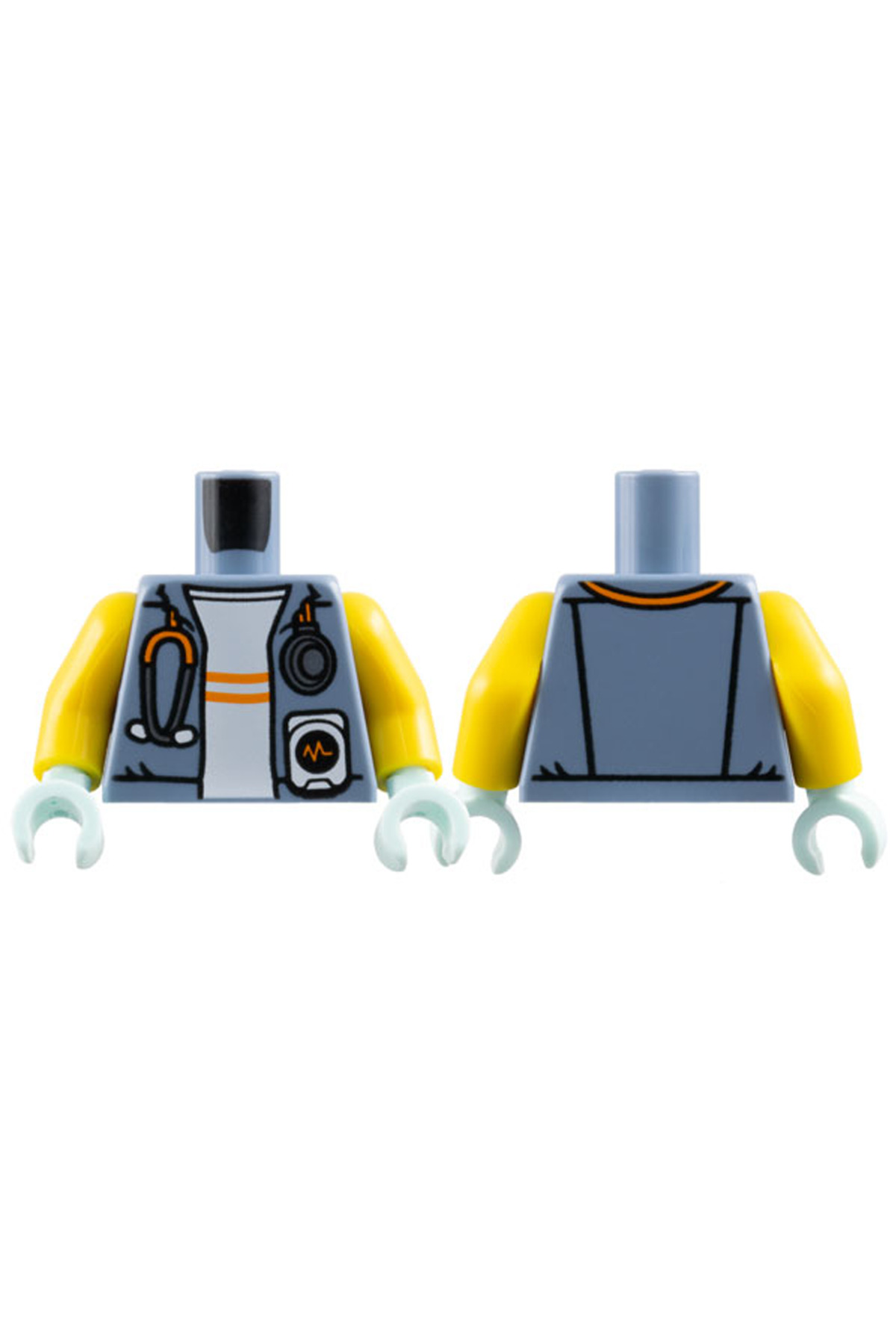 LEGO Moc Custom Minifigür Minifigure Gövde Torso Ceketli Steteskoplu ...