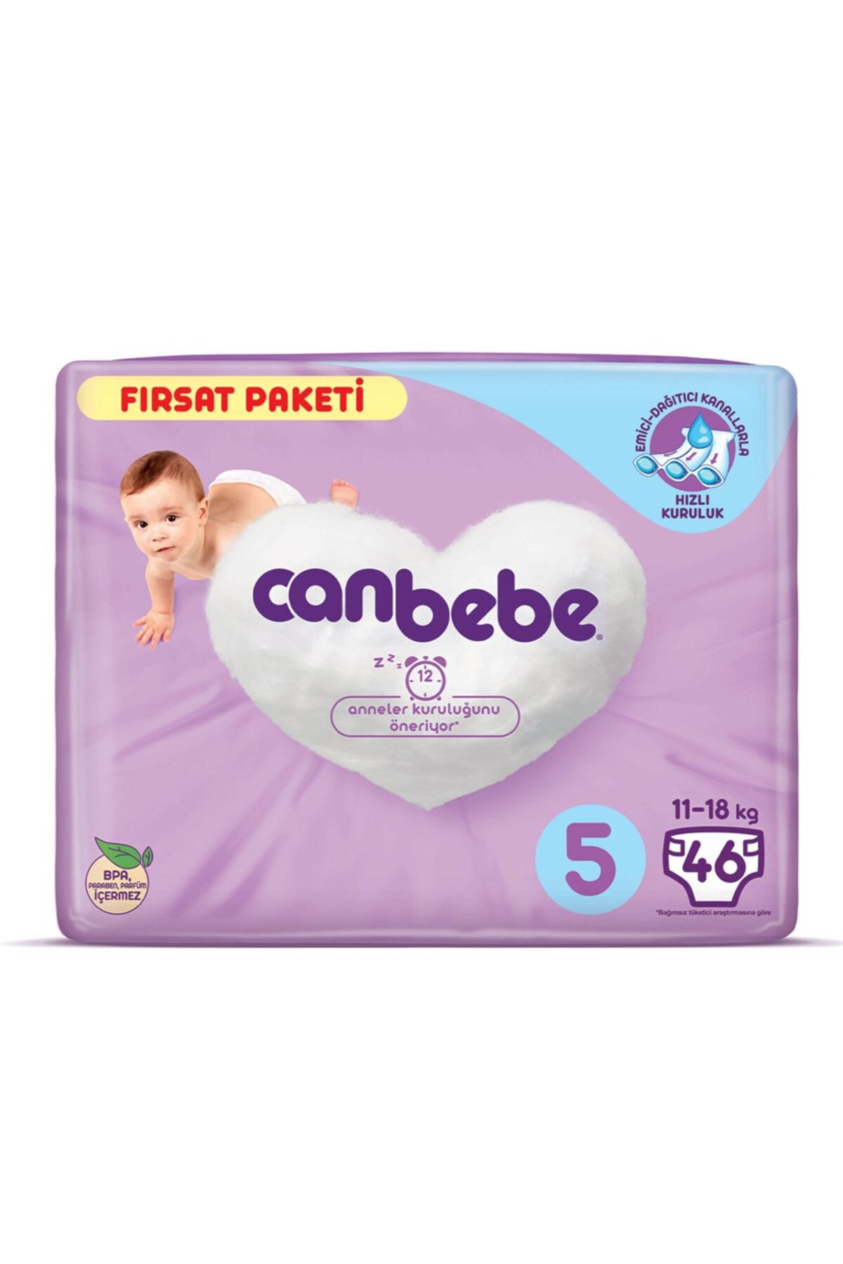 Canbebe Bebek Bezi Beden:5 (11-18KG) Junior 40 Adet Fırsat Pk Fiyatı ...