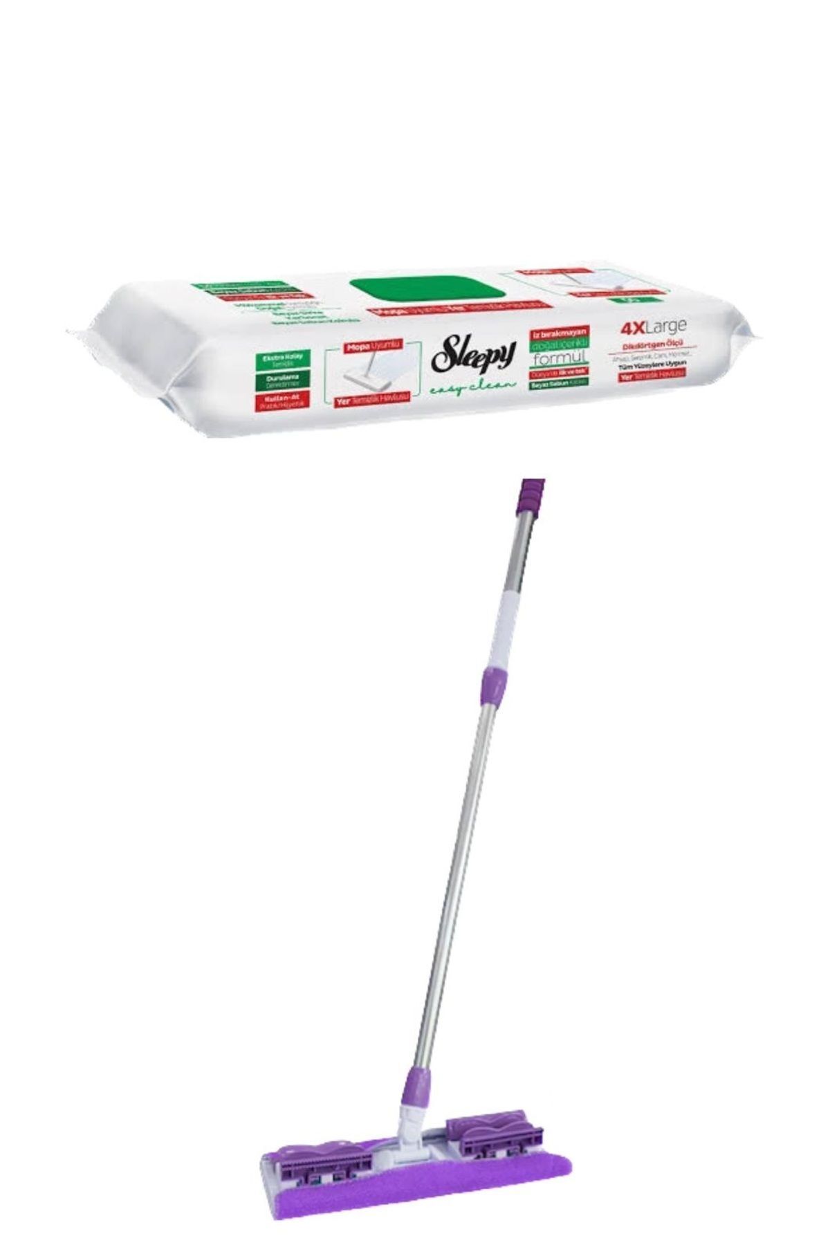 Sleepy Mop Easy Clean Yer Temizleme Havlusu Uyumlu Mikrofiber Mandall ...