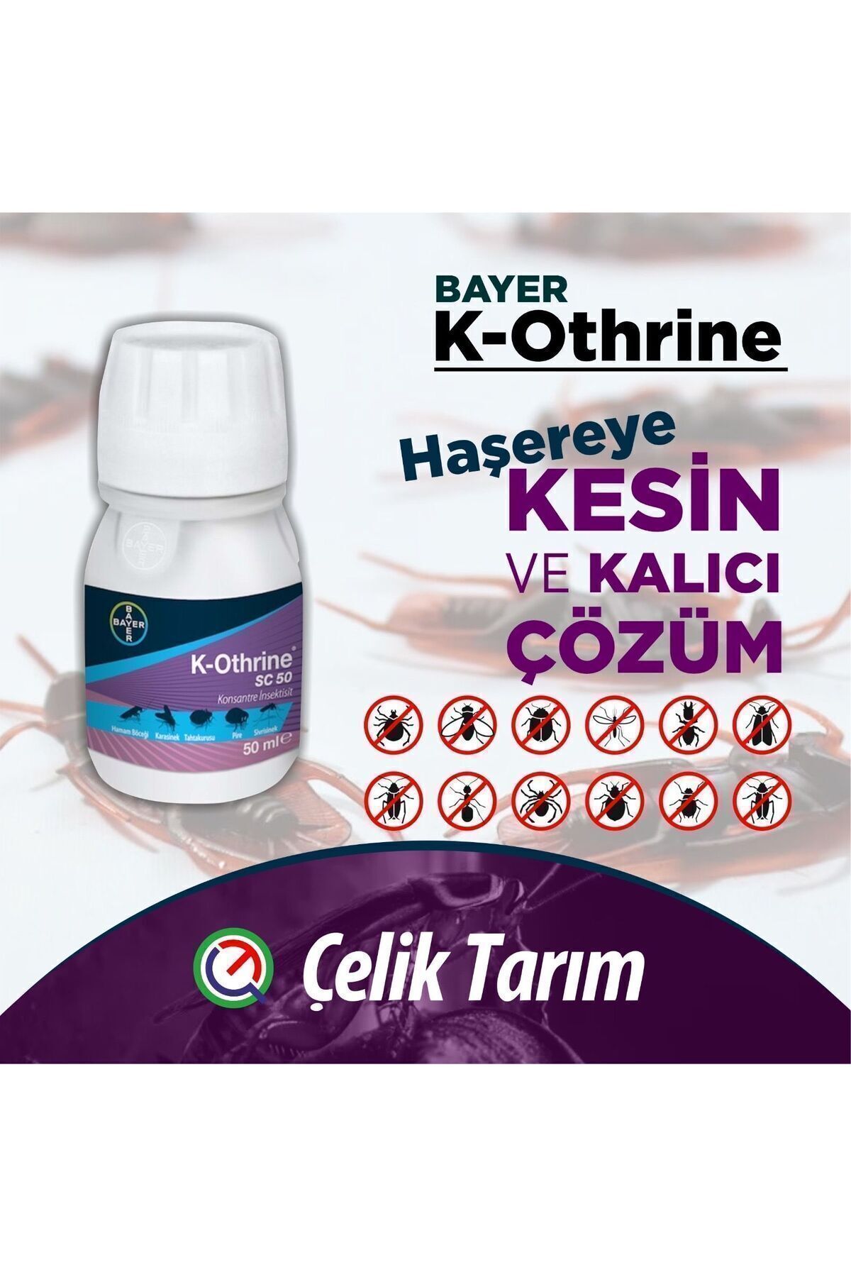 Bayer Kothrine 50 ml Bit Pire Kene Hamam Böceği Karınca Tahta Kurusu ...