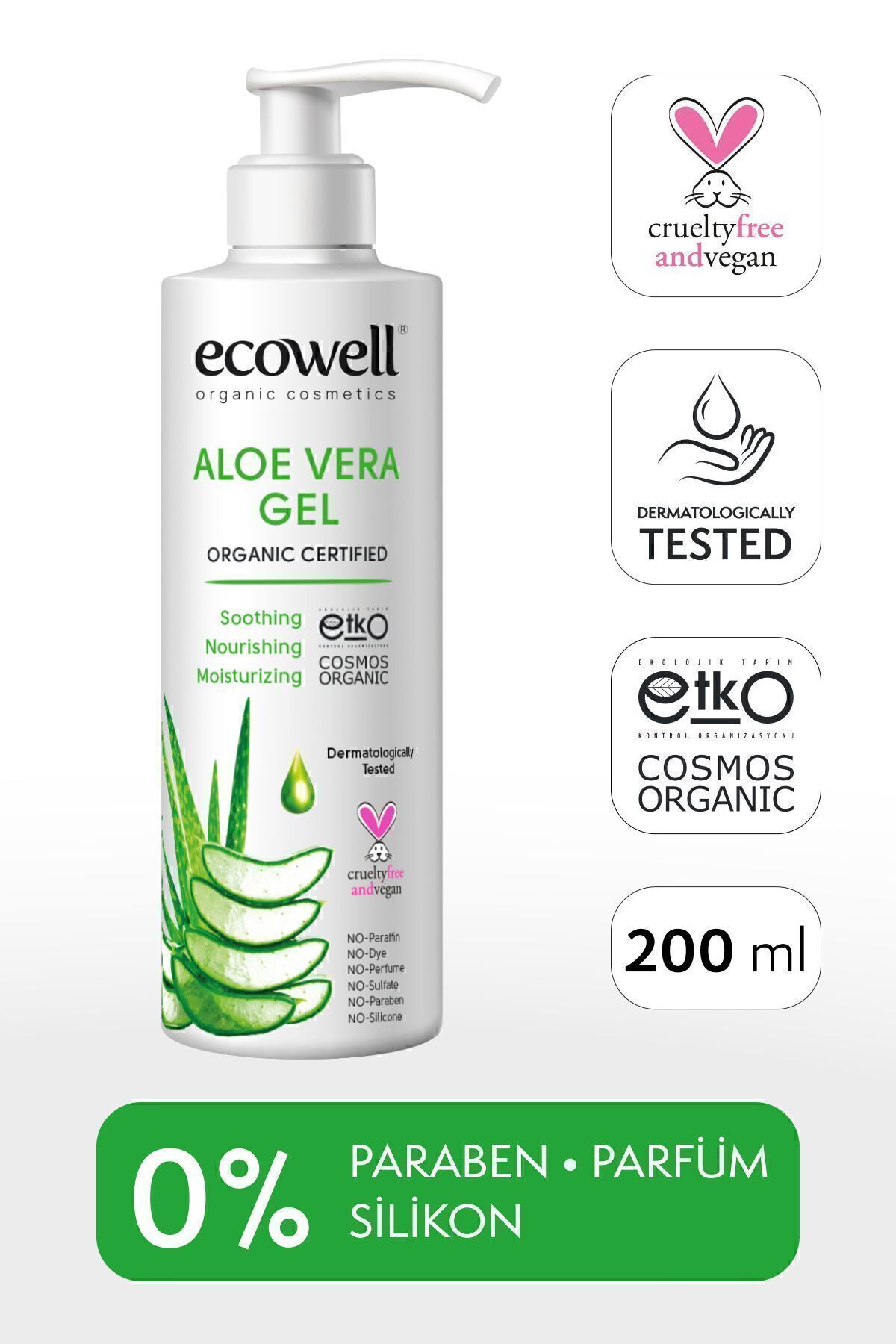 Ecowell Organik Aloe vera Jel 200 ml Fiyatı, Yorumları - Trendyol
