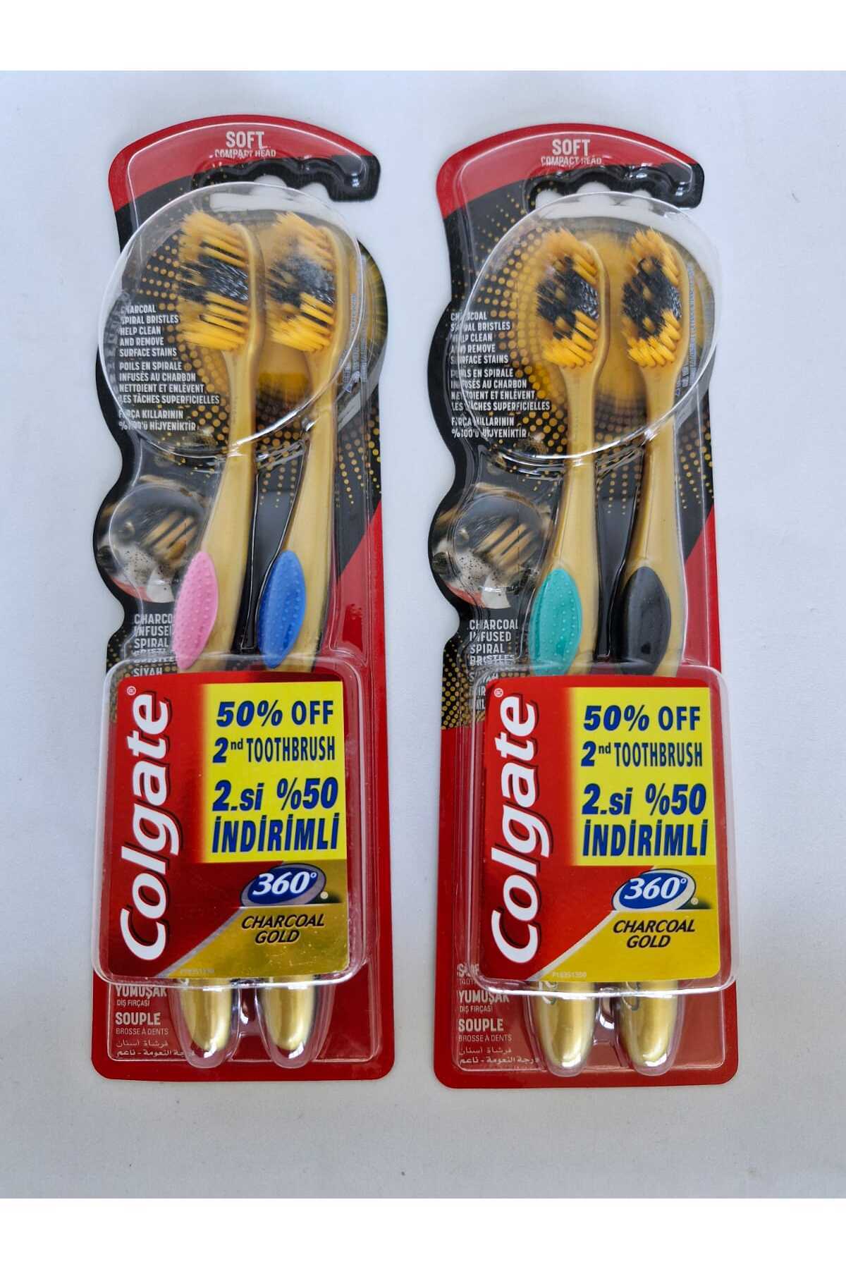 Colgate 360 Charcoal Gold Çok Yönlü Koruma Yumuşak Diş Fırçası 1 1 ...