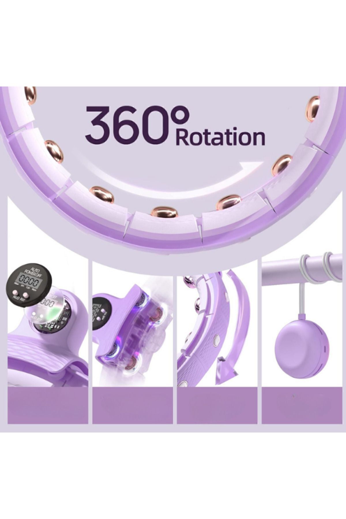 Unichrome Sayaçlı Smart Hula Hoop,yer Çekimi Topu Ve 360° Masaj, 10 ...