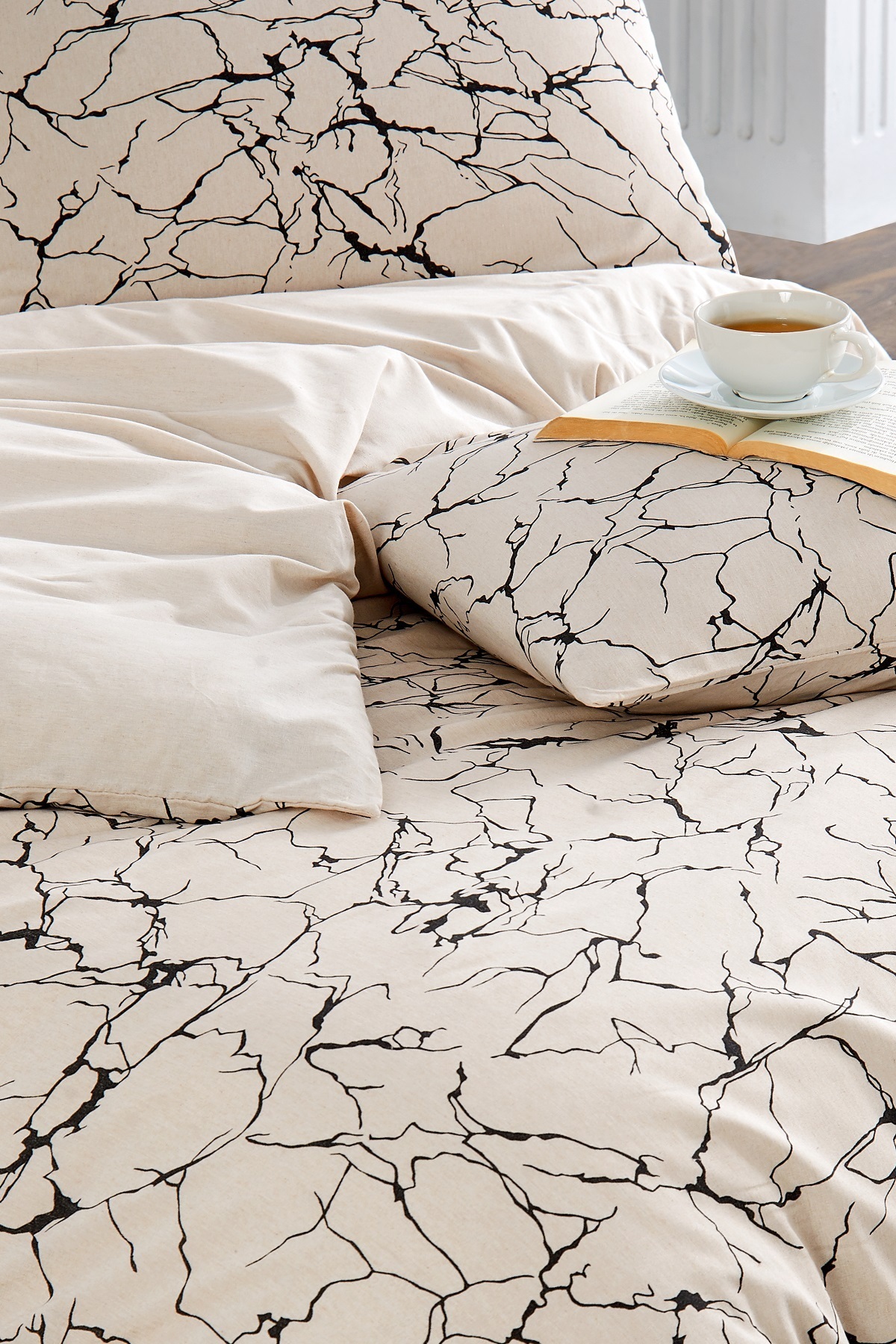 Lydia Home EBRU Çift Kişilik Desenli Nevresim Takımı Lastikli Çarşaflı ...