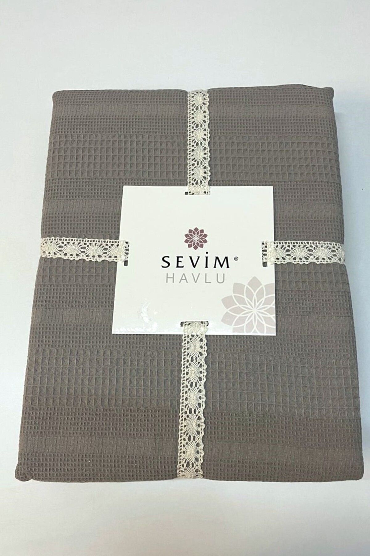 Sevim Tek Kişilik Waffle Pike 160x230cm, %100 Pamuk, Petek Tasarım, Gri ...