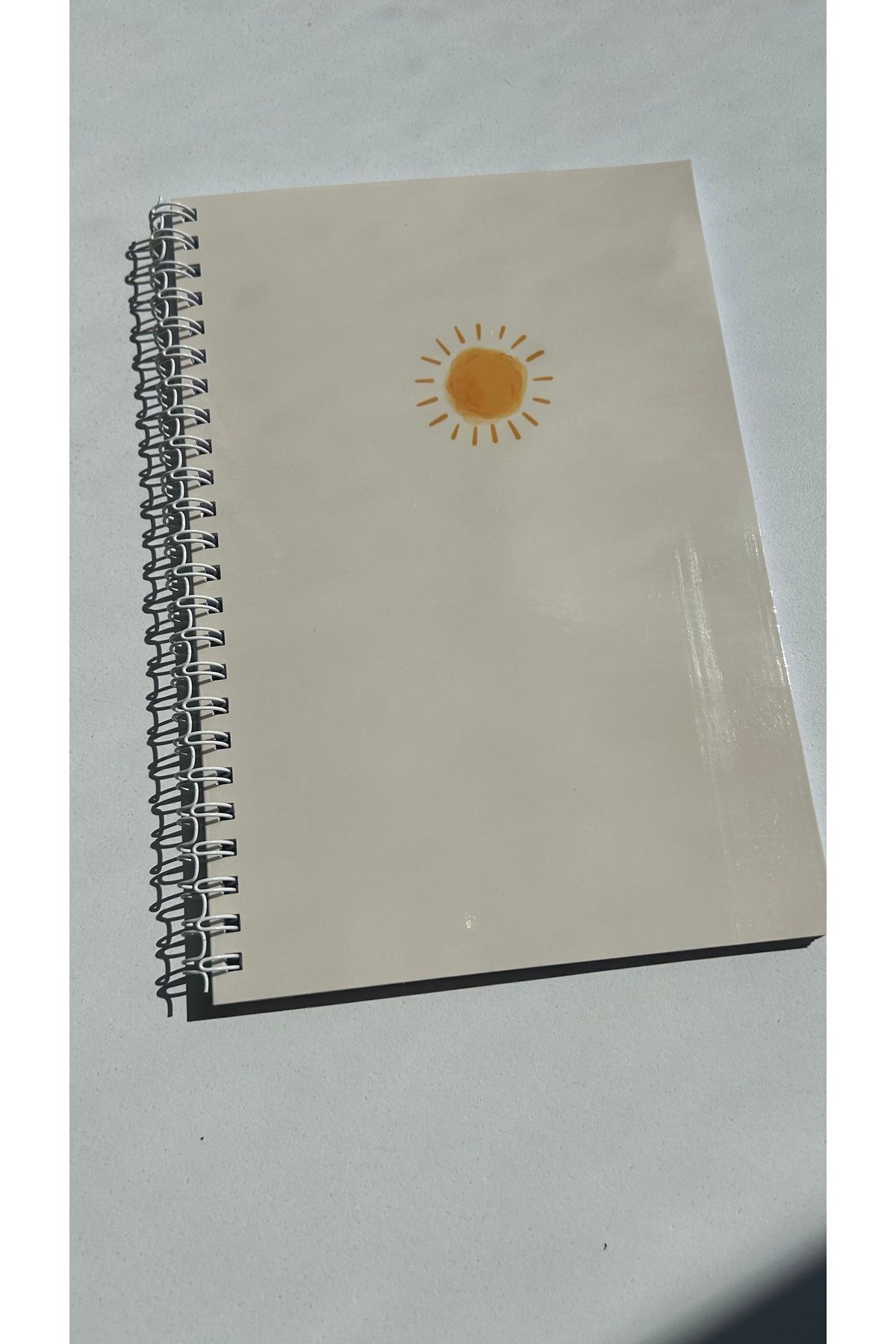 Handeto Kraft Güneş Temalı Telli Defter, A5, 90gr, Çizgisiz Defter ...