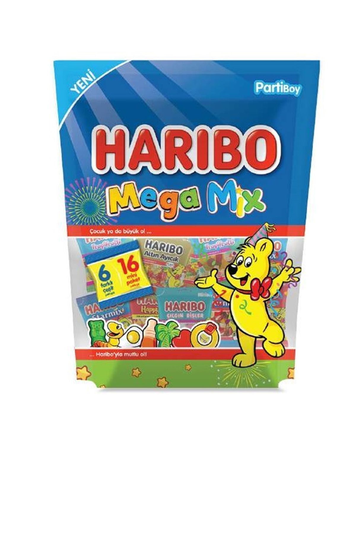 Haribo Mega Mix Şekerleme 360 Gram / 16 Mini Pakette 6 Farklı Fiyatı ...