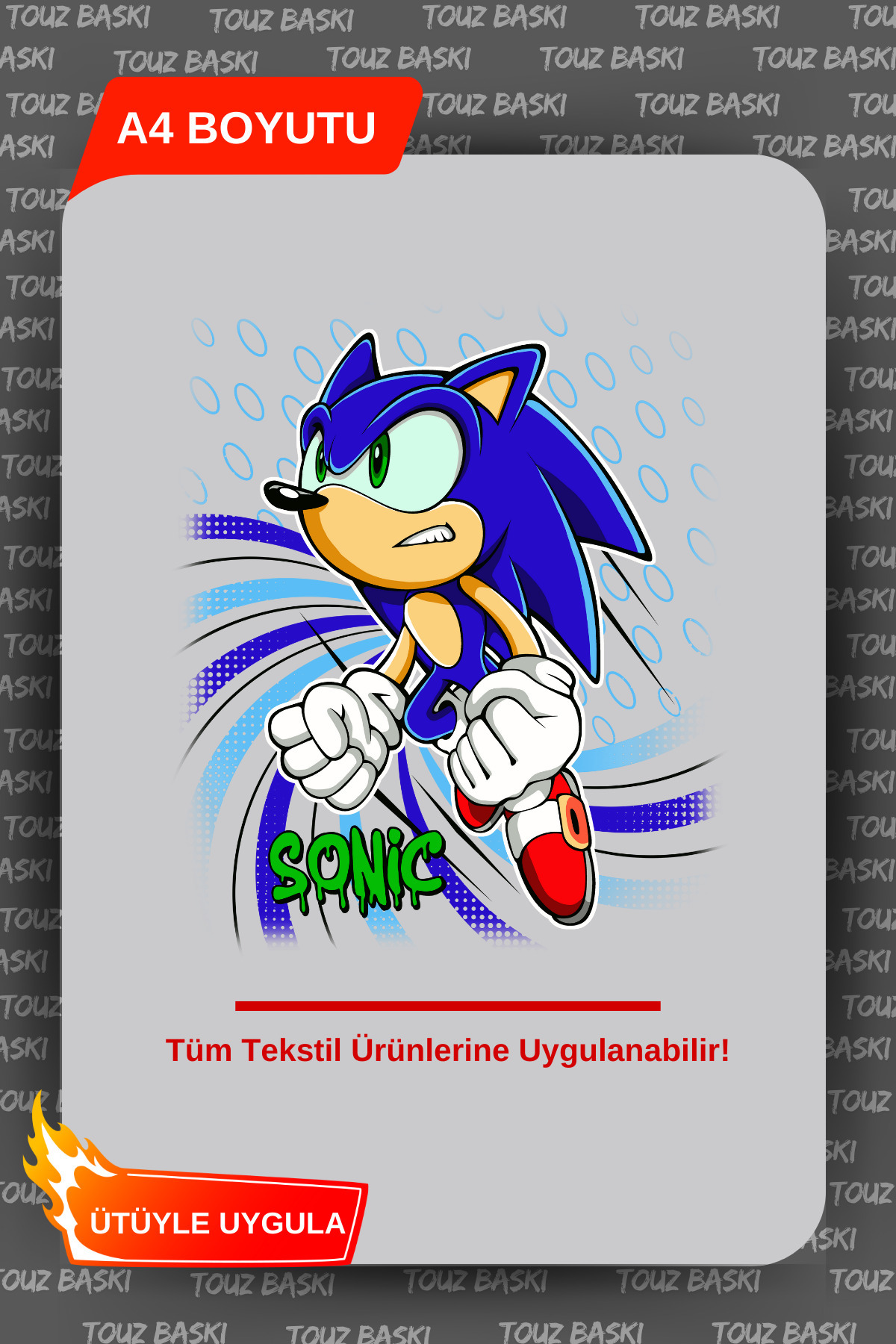 Toum TOUZGİFT Sonic DTF Transfer Tekstil Baskı A4 Hazır Baskı Ütü İle ...